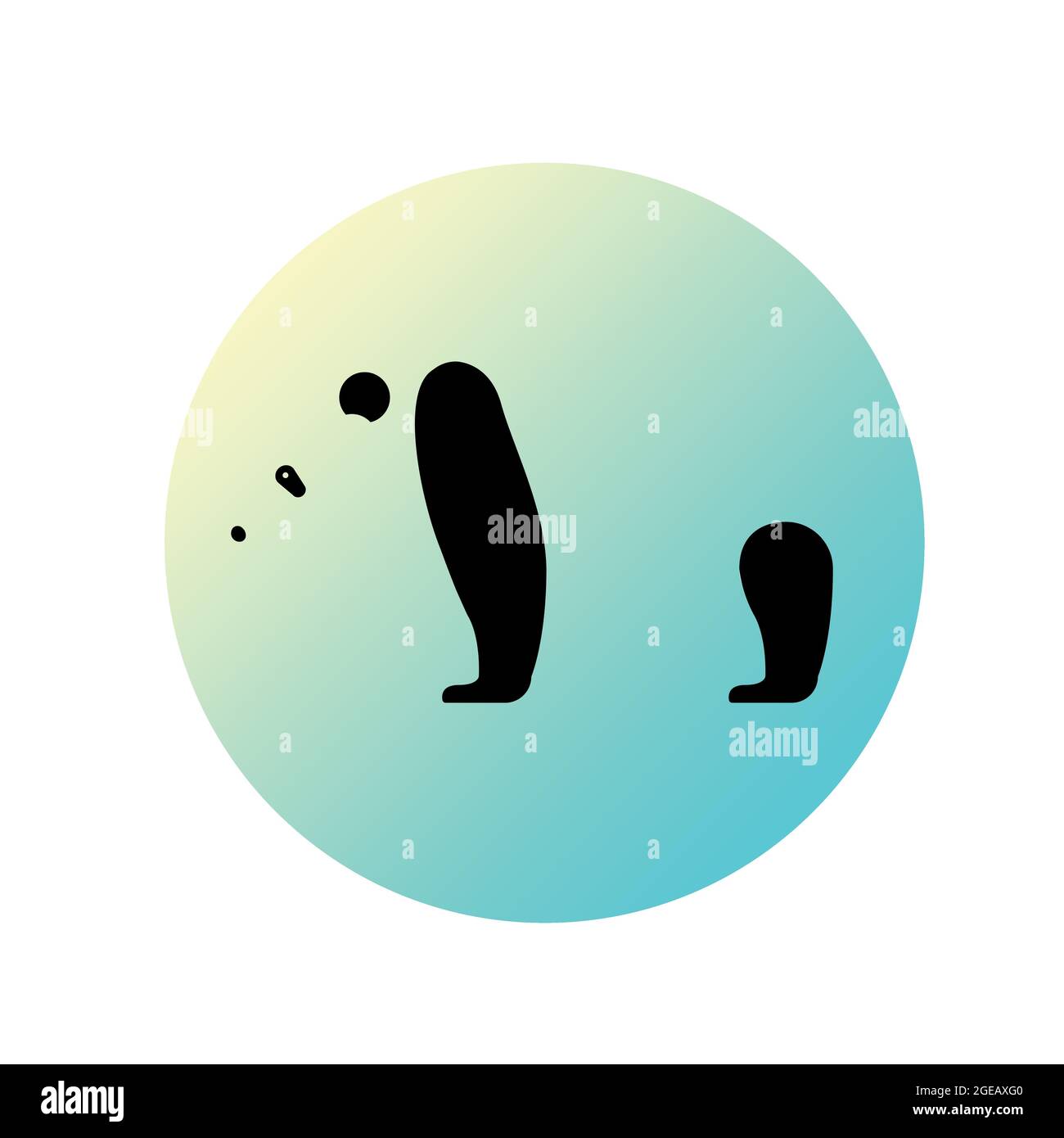 Panda with side view icon. Vector illustration Stock Vector Image & Art ...