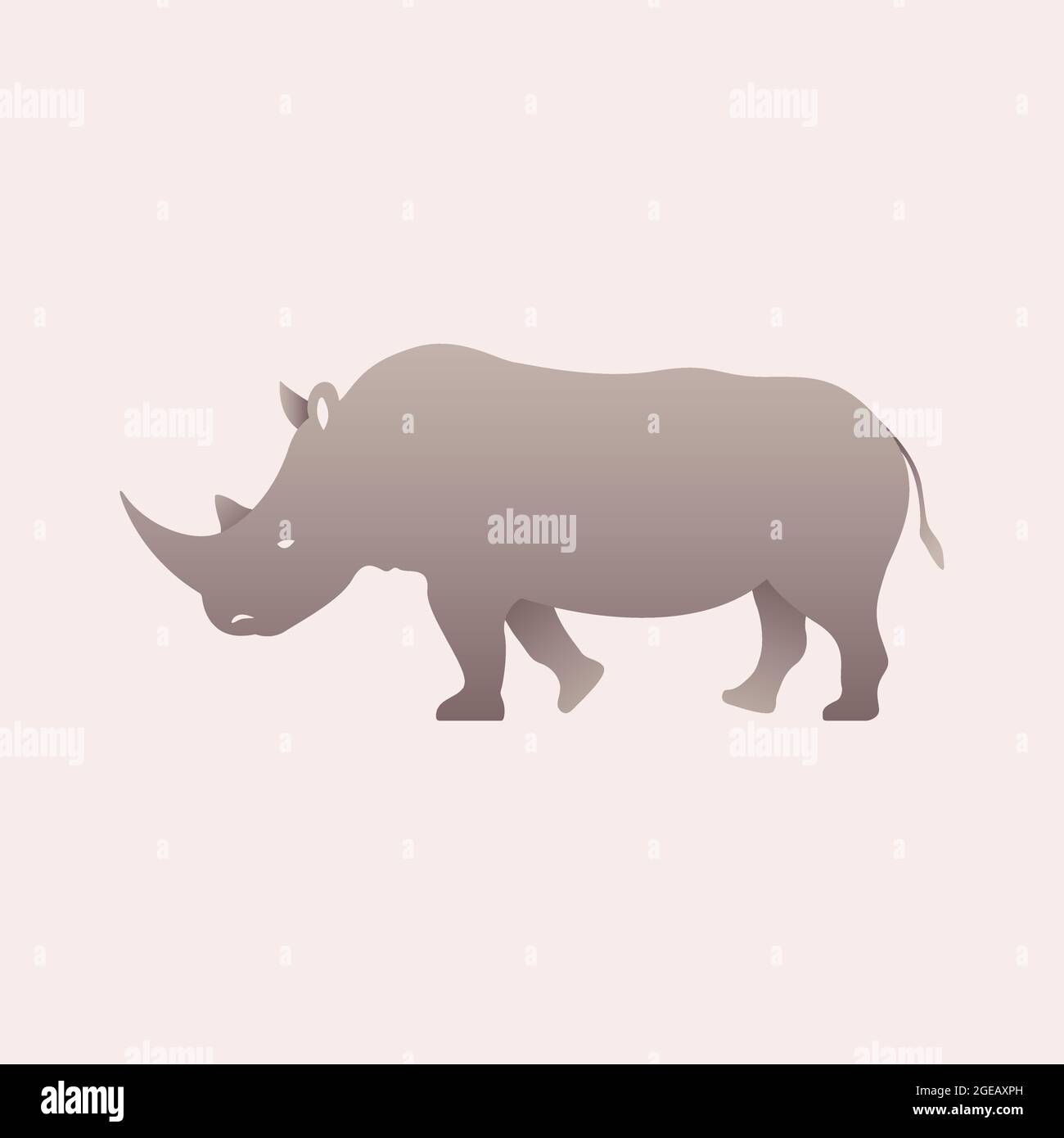 Cartoon head of a rhinoceros Stock Vector Images - Alamy