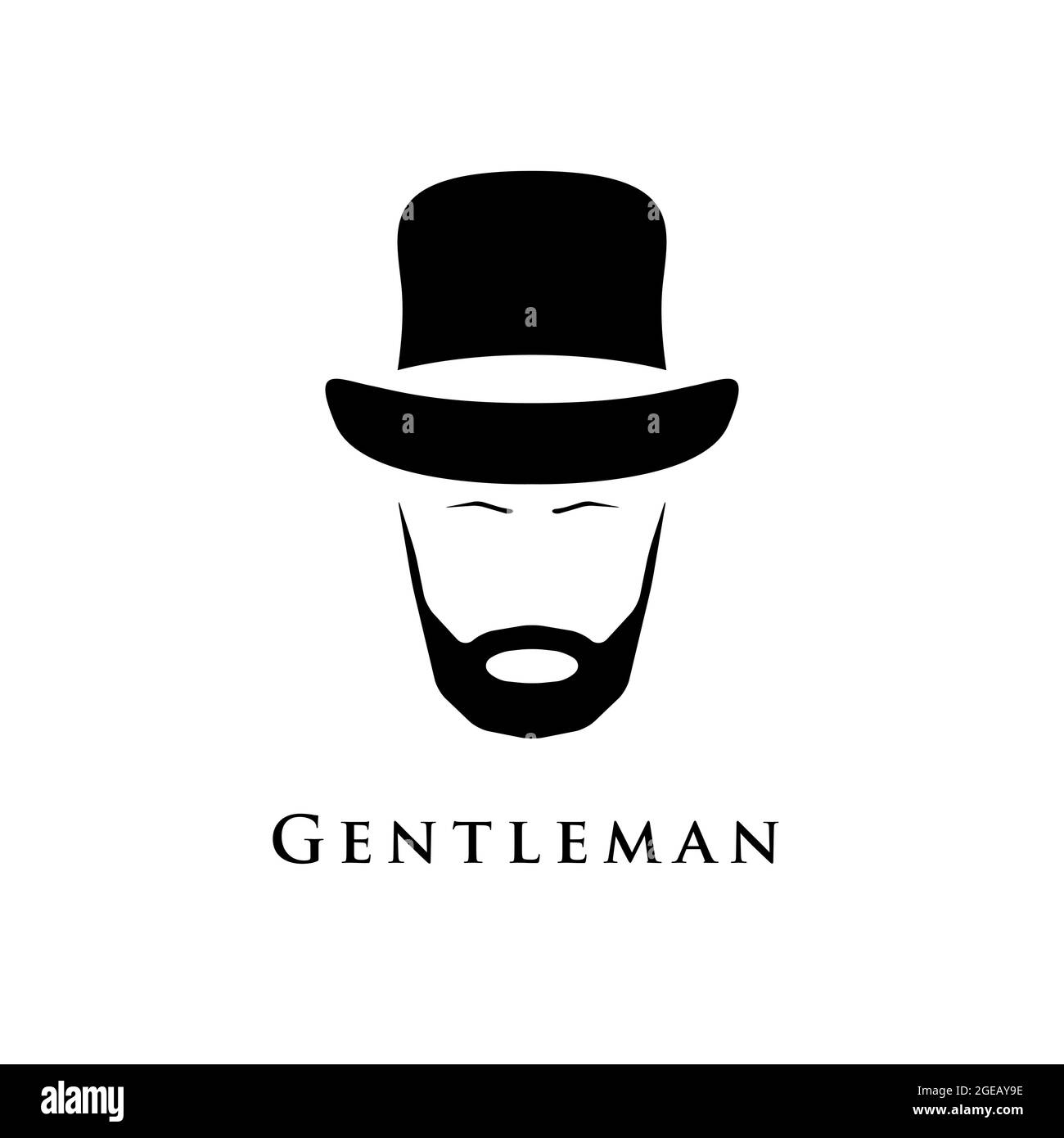 Gentleman with beard and in hat. Vector illustration Stock Vector Image ...