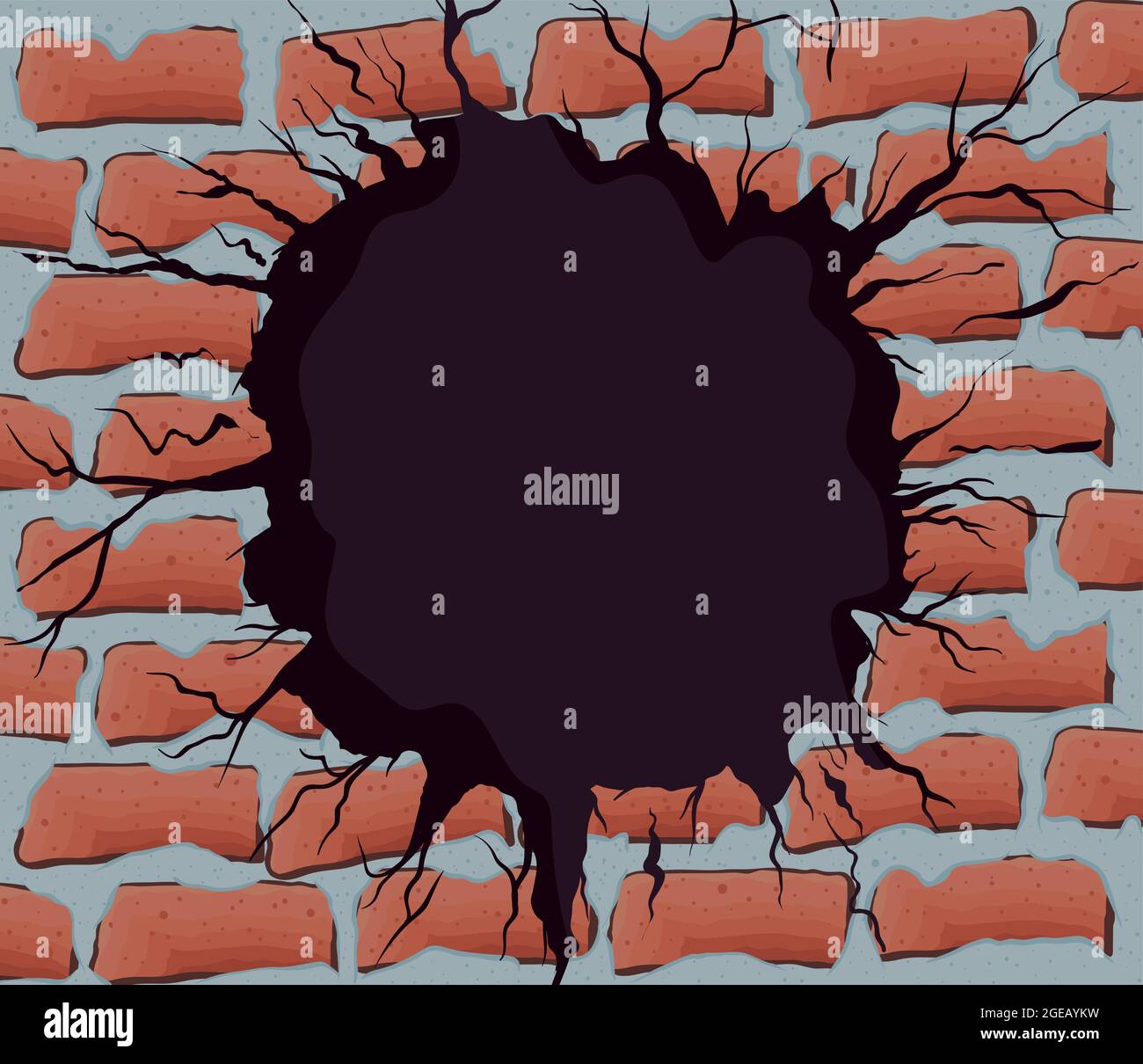 explosive bricks wall Stock Vector Image & Art - Alamy
