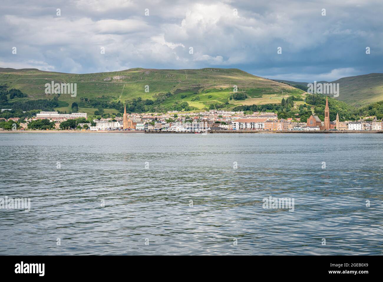 The waterfront in Largs from the Firth of Clyde Stock Photo - Alamy