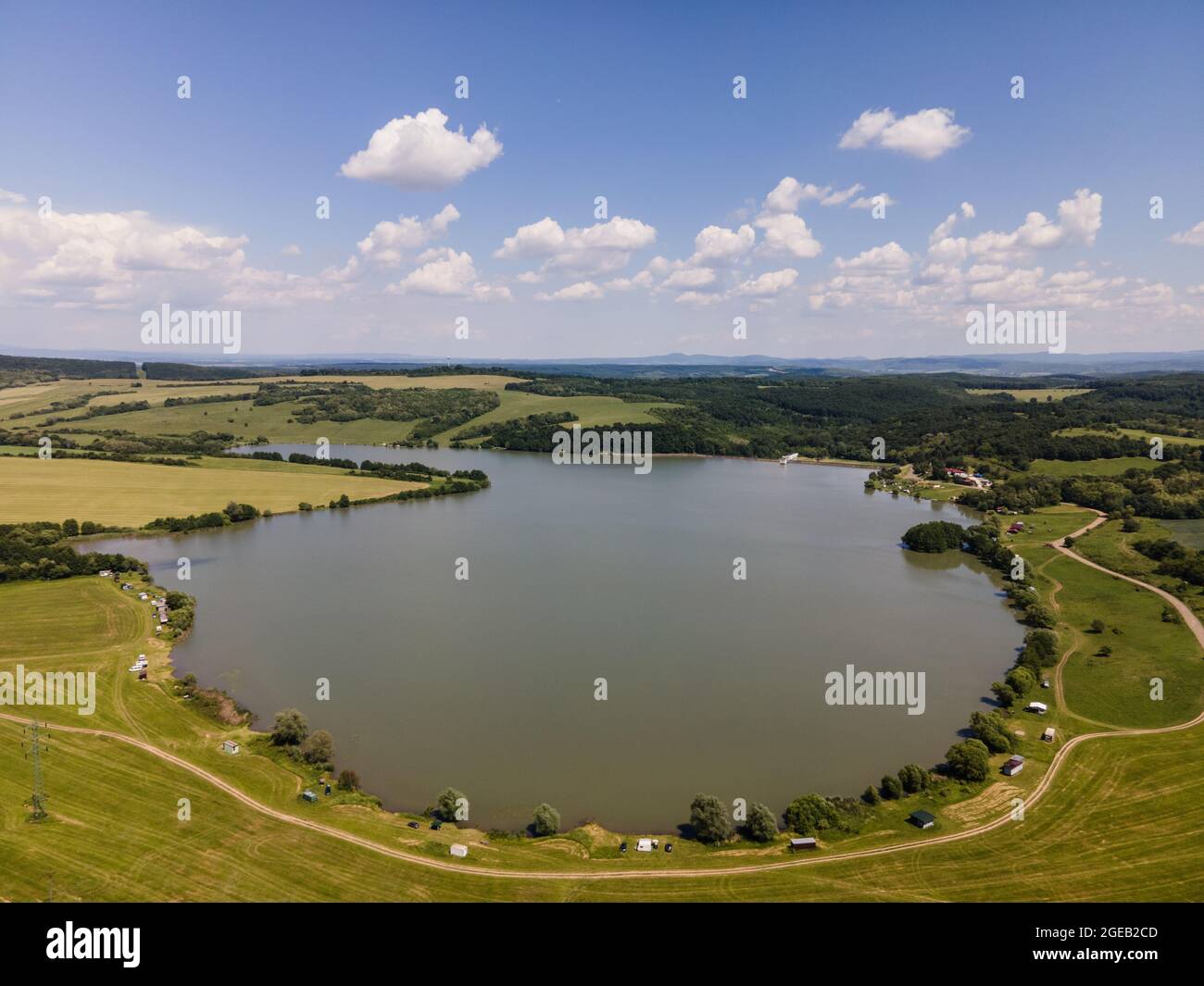 Aerial view of the Luborec reservoir in Slovakia Stock Photo - Alamy