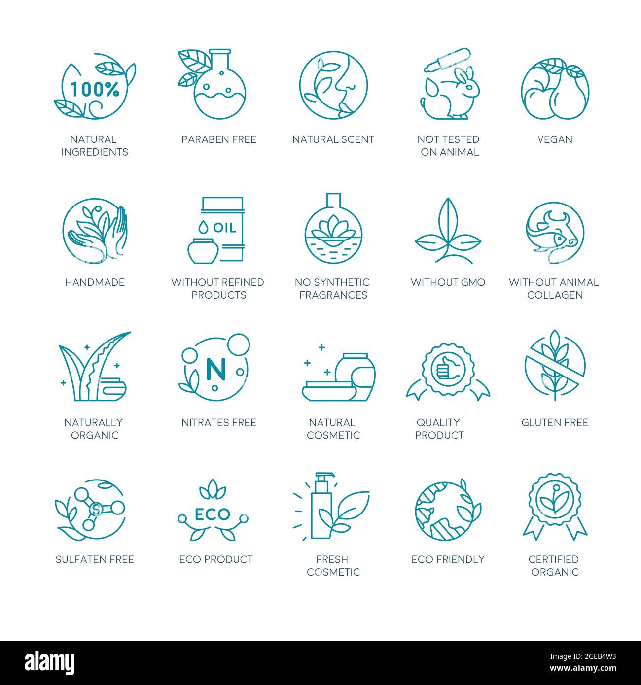 Natural and organic cosmetics labels and signs Stock Vector Image & Art ...