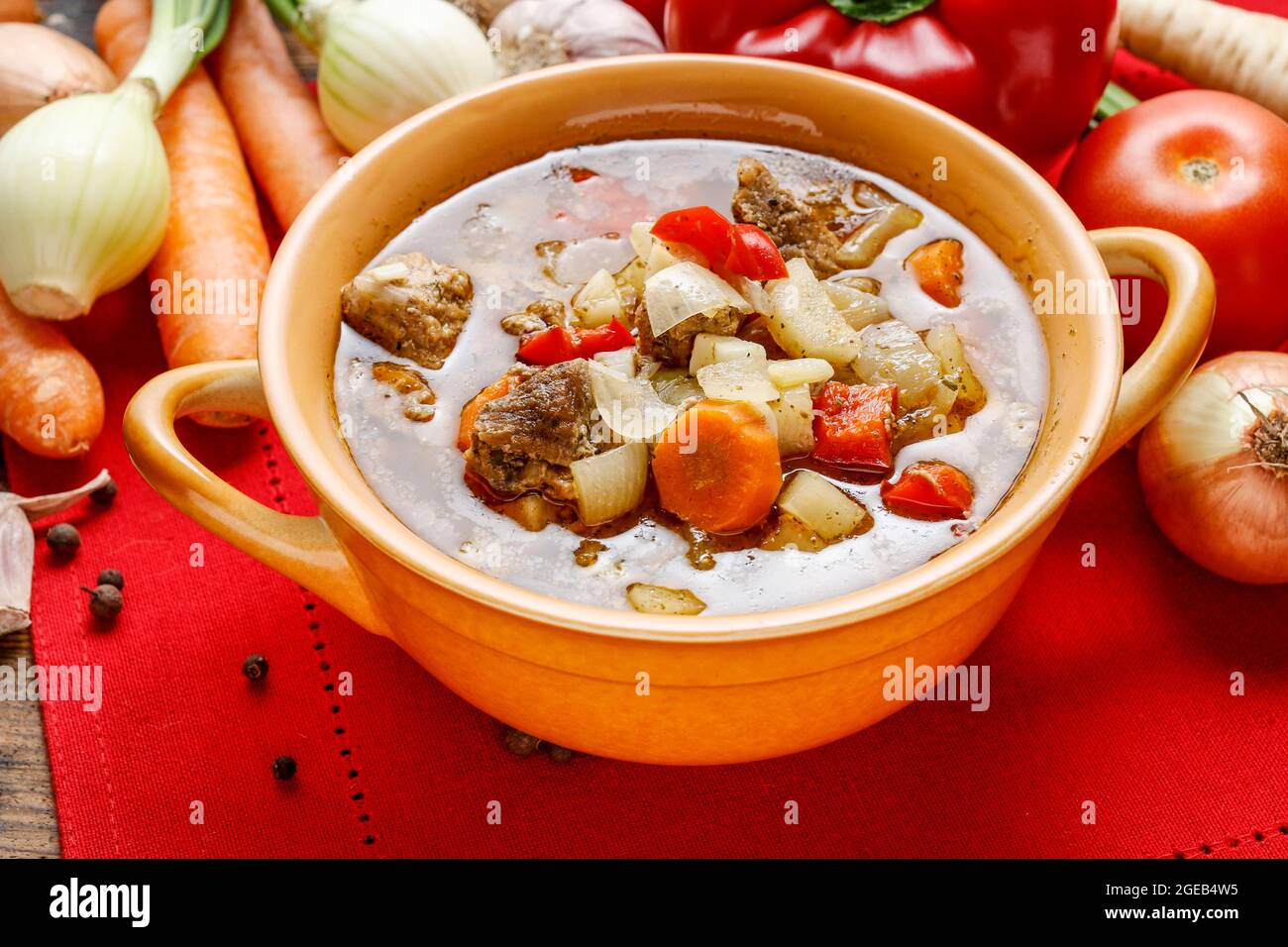 Goulash soup traditional european dish Stock Photo - Alamy