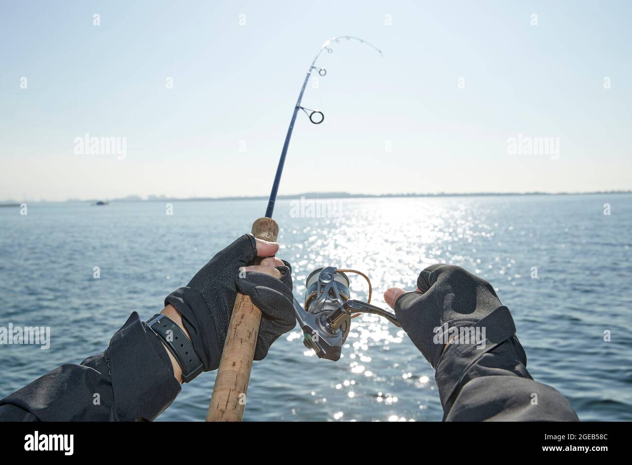 Japanese man fishing Stock Photo - Alamy