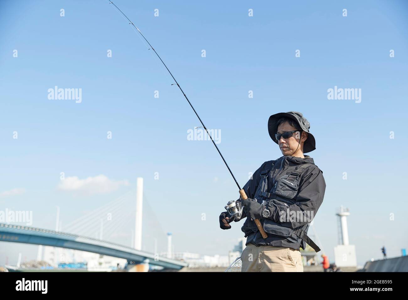 Japanese man fishing hi-res stock photography and images - Alamy