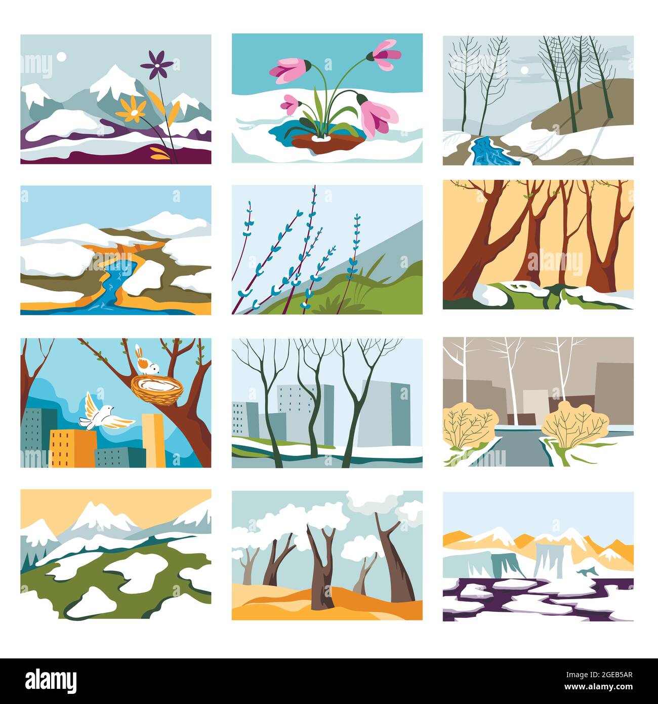 Frost melting flower Stock Vector Images - Alamy