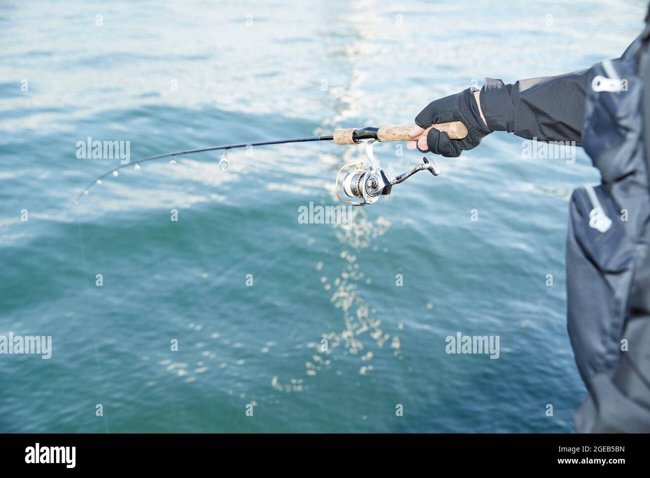 Japanese man fishing Stock Photo - Alamy