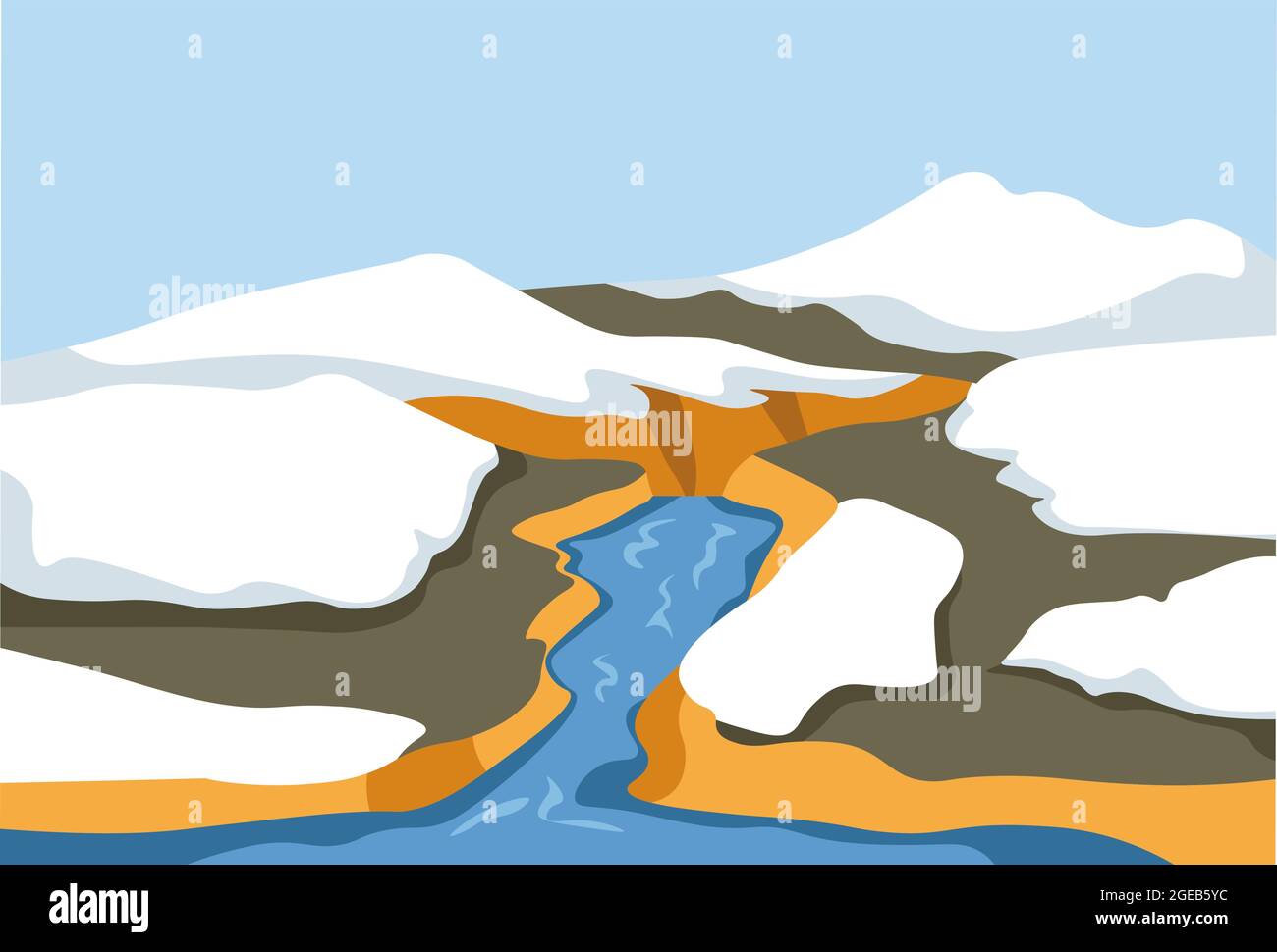 Spring season, melting snow and weather change Stock Vector Image & Art ...