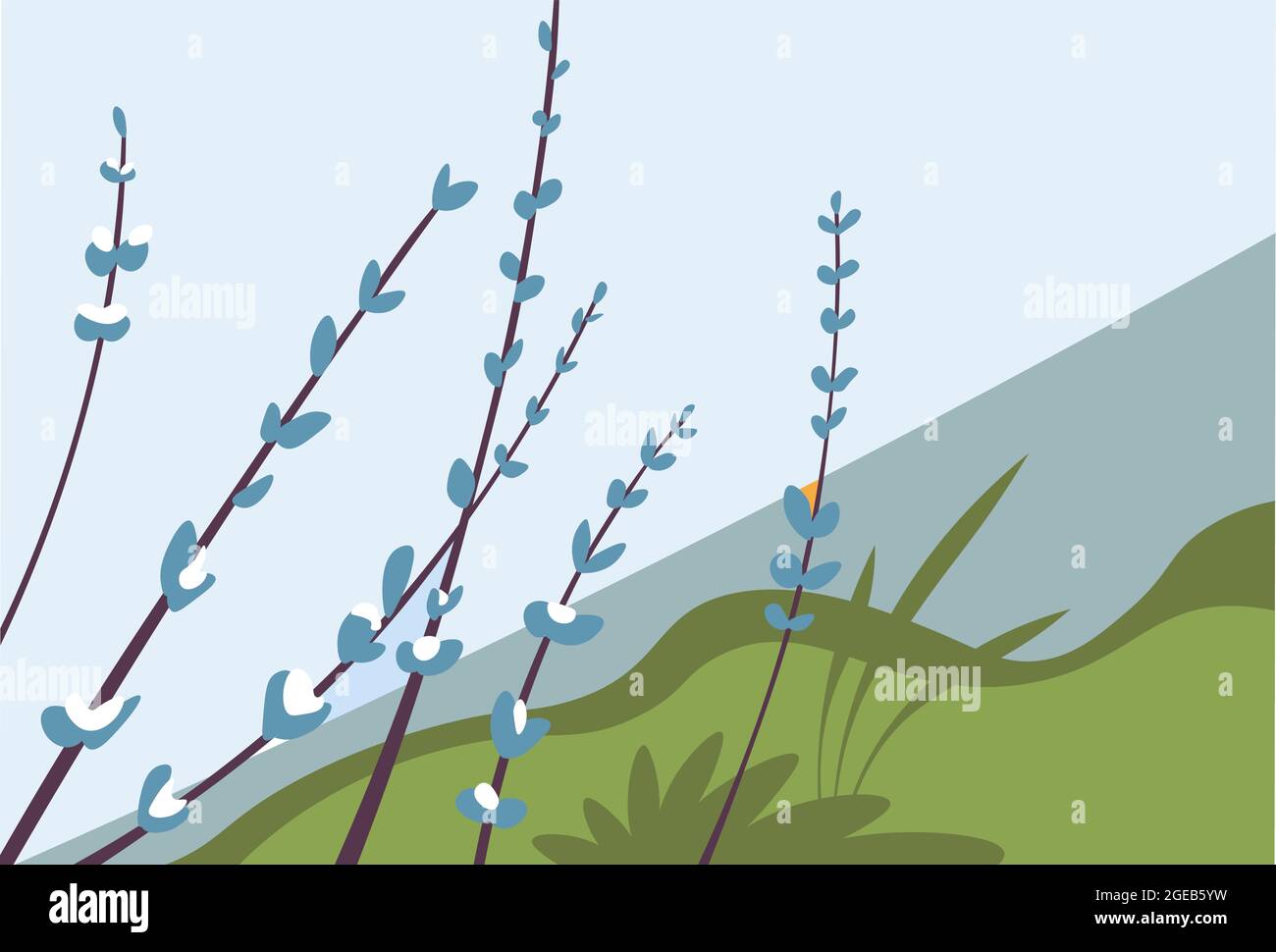 Alpine mountain meadow in Stock Vector Images - Alamy