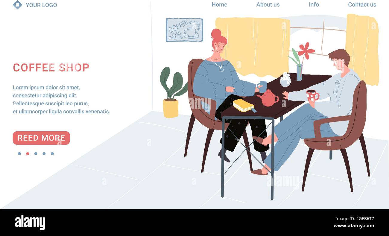 Flat cartoon characters lovers couple romantic date,vector illustration ...