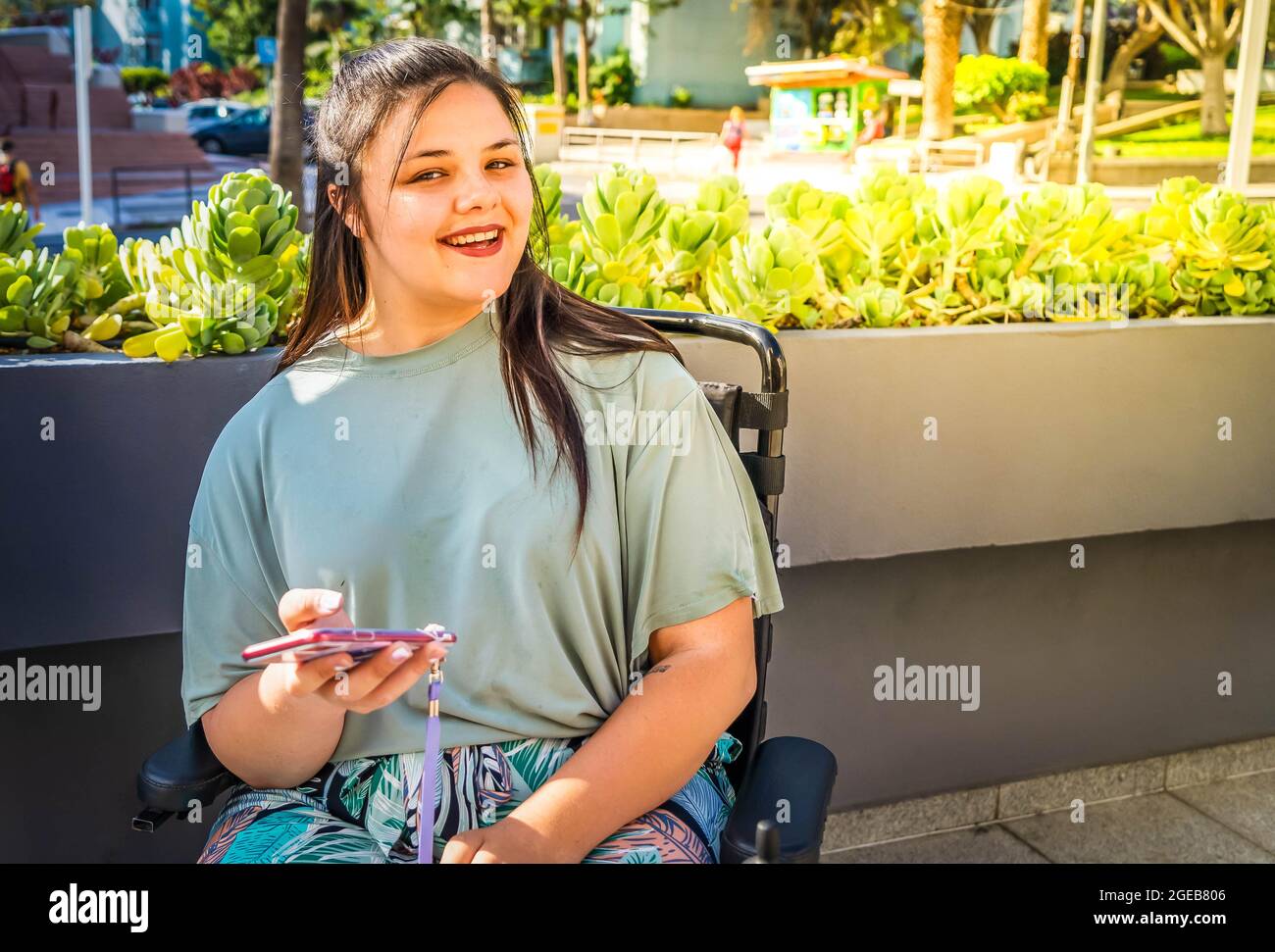 Pretty disabled woman in hi-res stock photography and images - Alamy