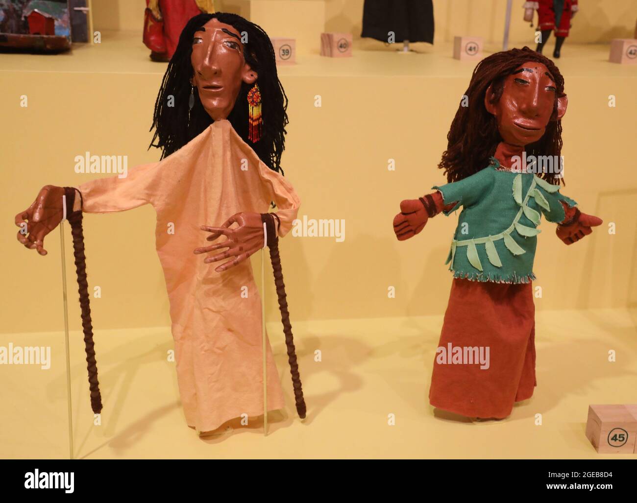 New York, New York, USA. 18th Aug, 2021. A view of the (L-R) OGLALA MAN ...