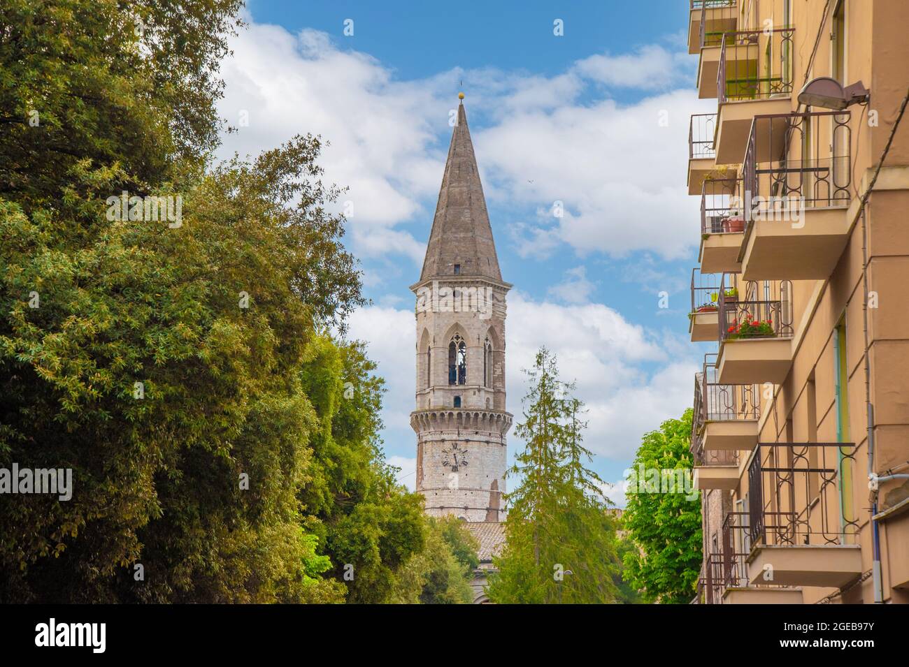 Perugia (Italy) - A characteristic views of historical center in the ...