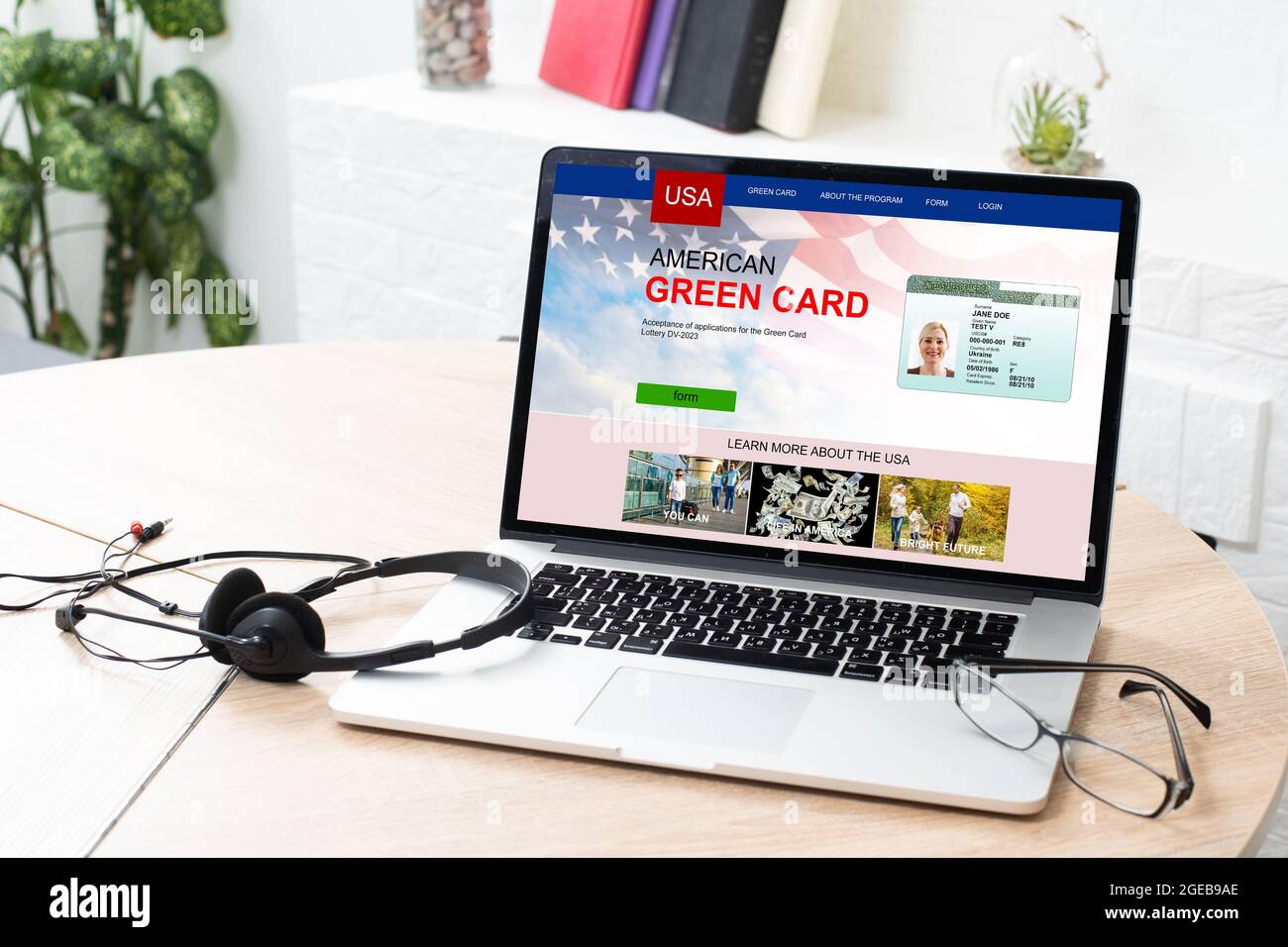 Resident Card Identification Data Information Immigration Concept Stock ...