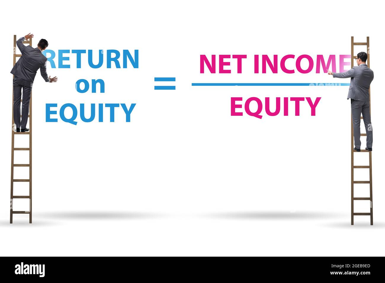 Businessman in the return on equity concept Stock Photo - Alamy