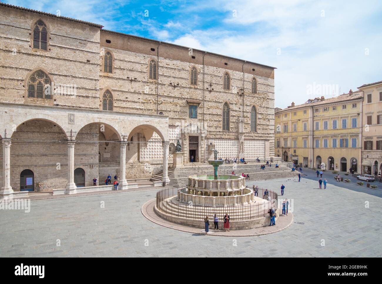 Perugia (Italy) - A characteristic views of historical center in the ...