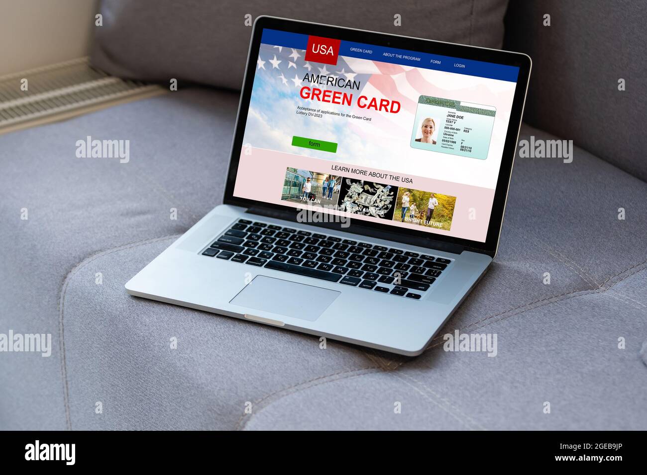 Resident Card Identification Data Information Immigration Concept Stock ...