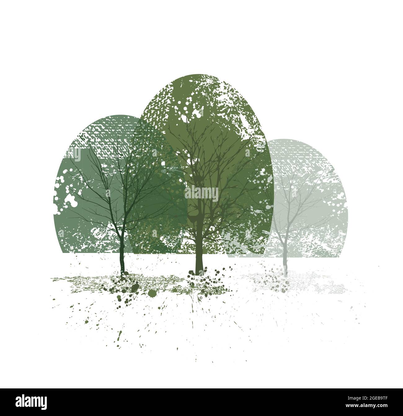 Abstract stylized trees. Vector illustration Stock Vector Image & Art ...