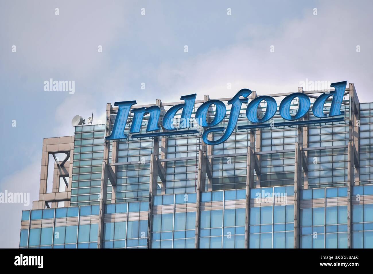 View of Indofood Tower at Sudirman Street. Jakarta, Indonesia, August ...