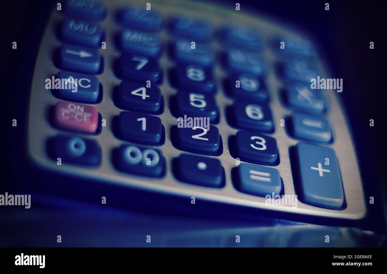 Modern calculator hi-res stock photography and images - Alamy