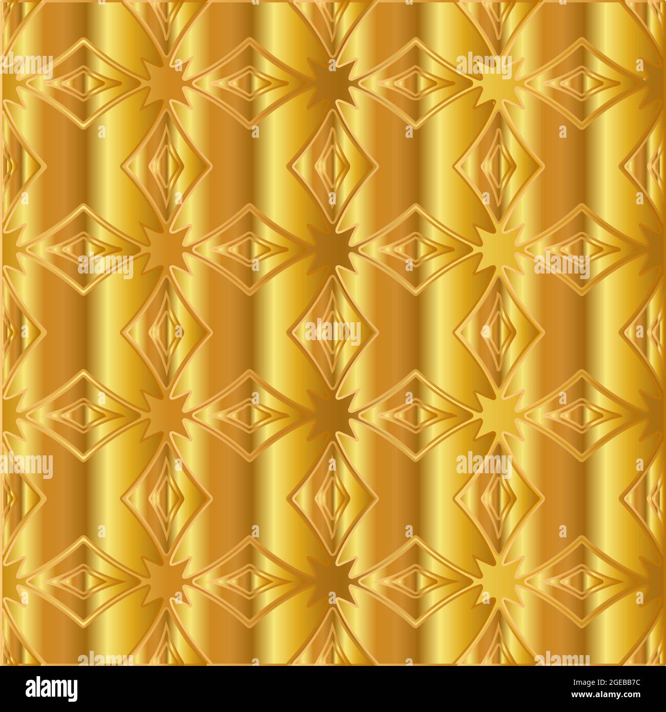 Geometric vector pattern with yellow and white gradient. gold ornament ...