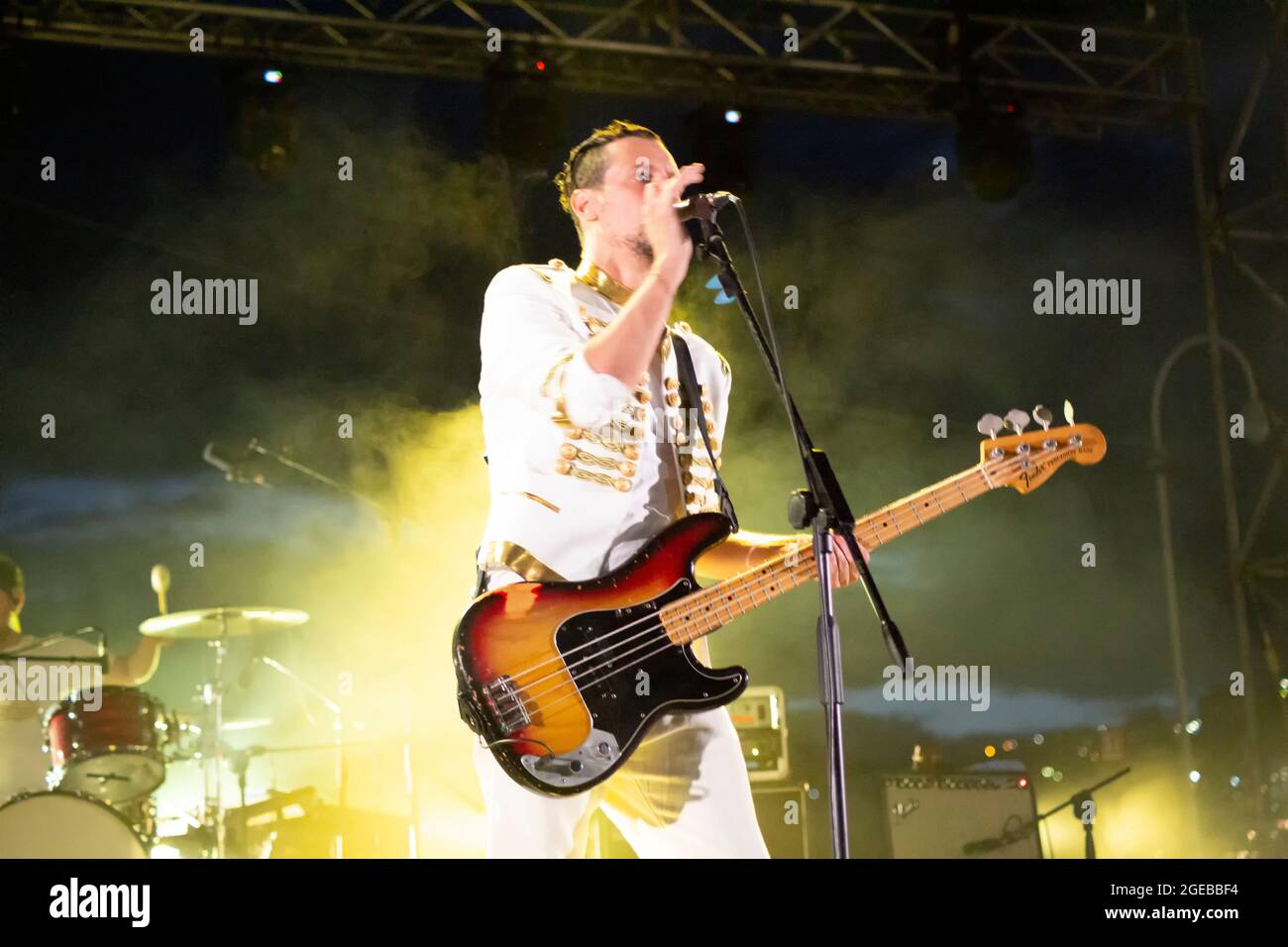 JULY 18, 2021 - GENOA, ITALY: I Ministri, Italian rock band, play live ...