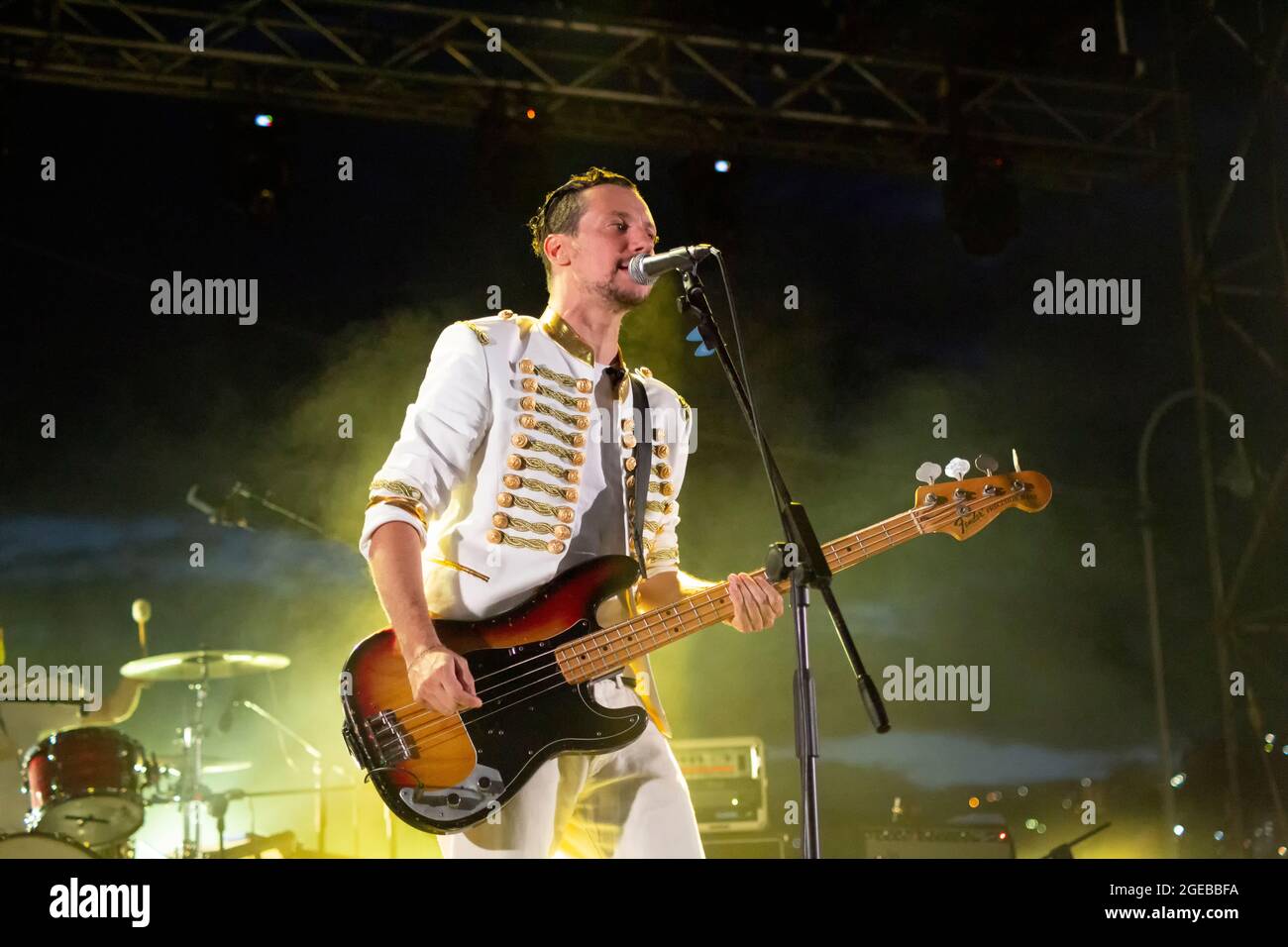 JULY 18, 2021 - GENOA, ITALY: I Ministri, Italian rock band, play live ...