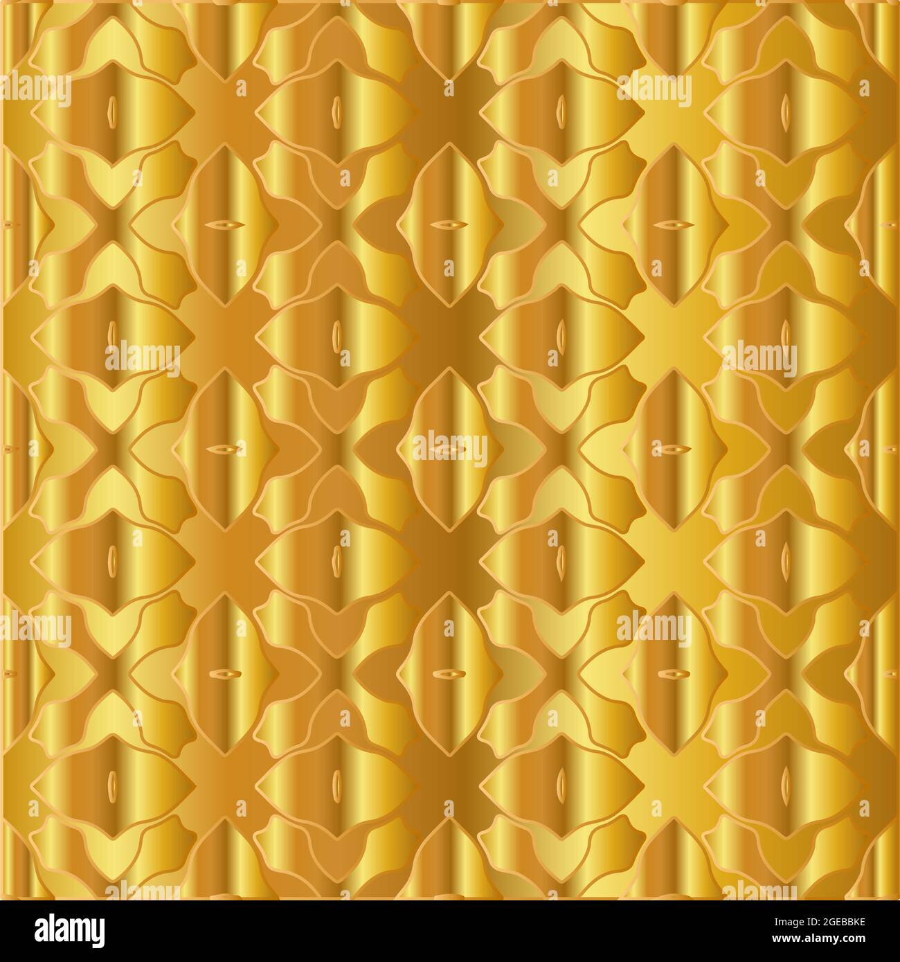 Geometric vector pattern with yellow and white gradient. gold ornament ...