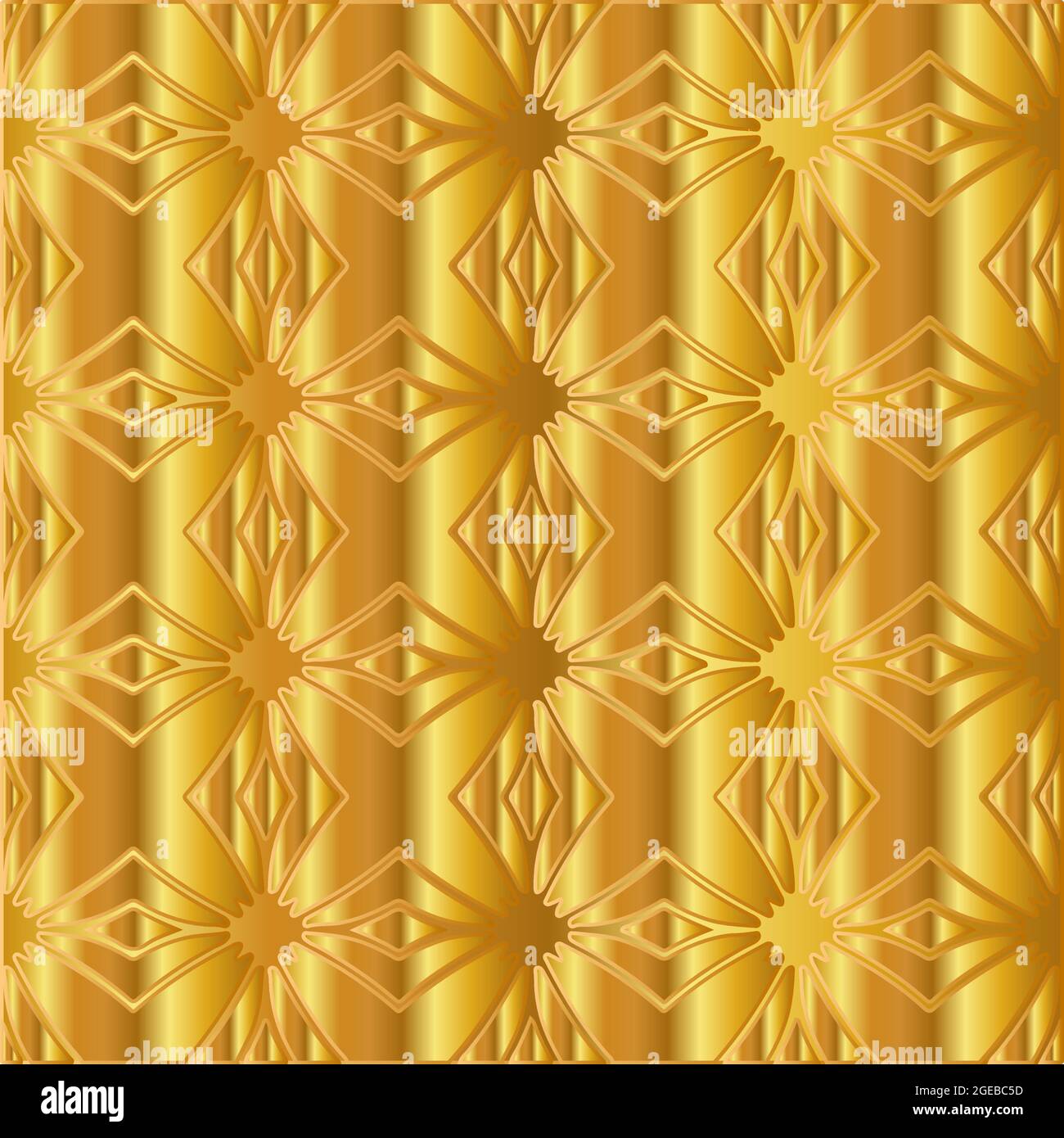 Geometric vector pattern with yellow and white gradient. gold ornament ...