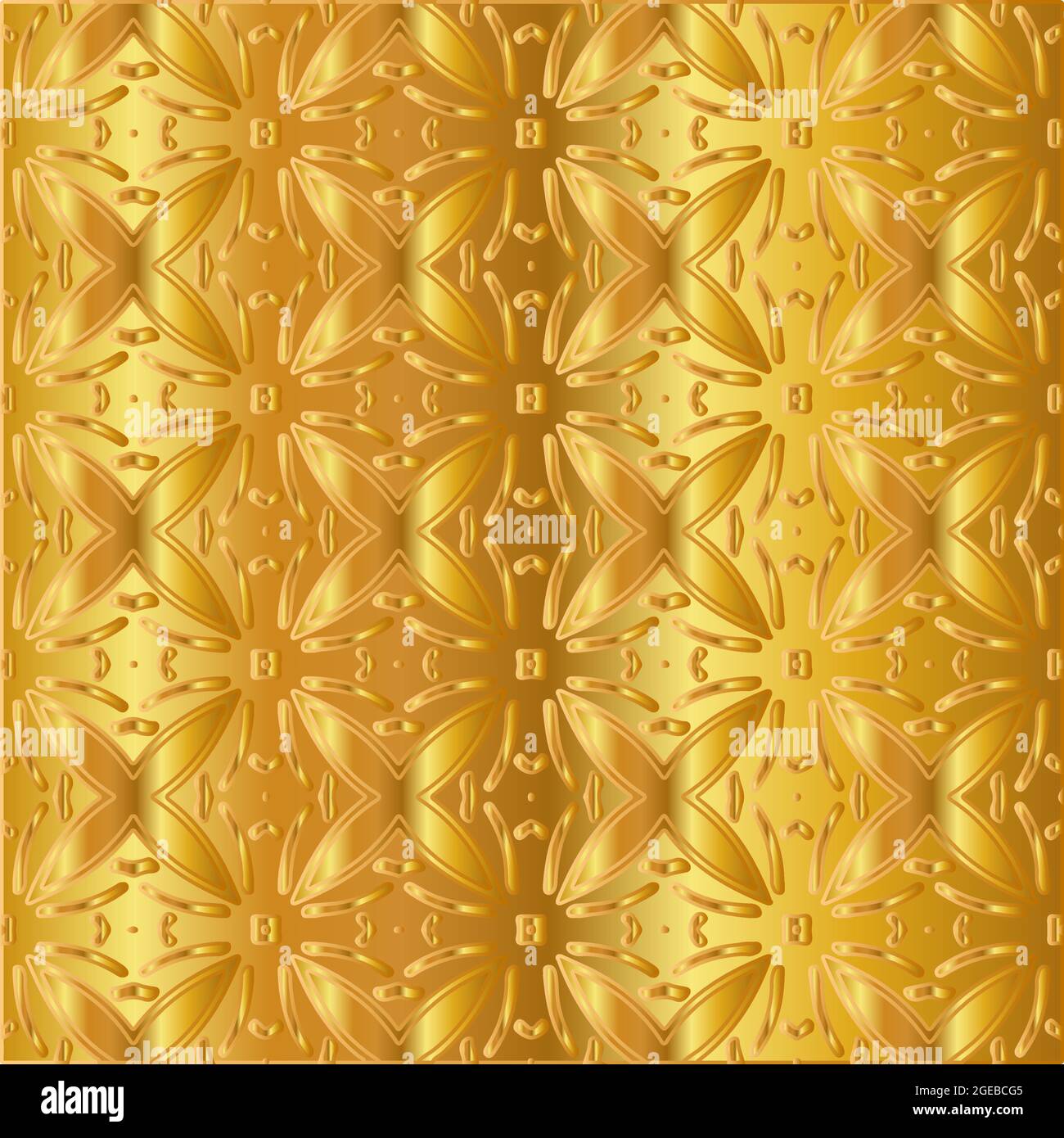 Geometric vector pattern with yellow and white gradient. gold ornament ...
