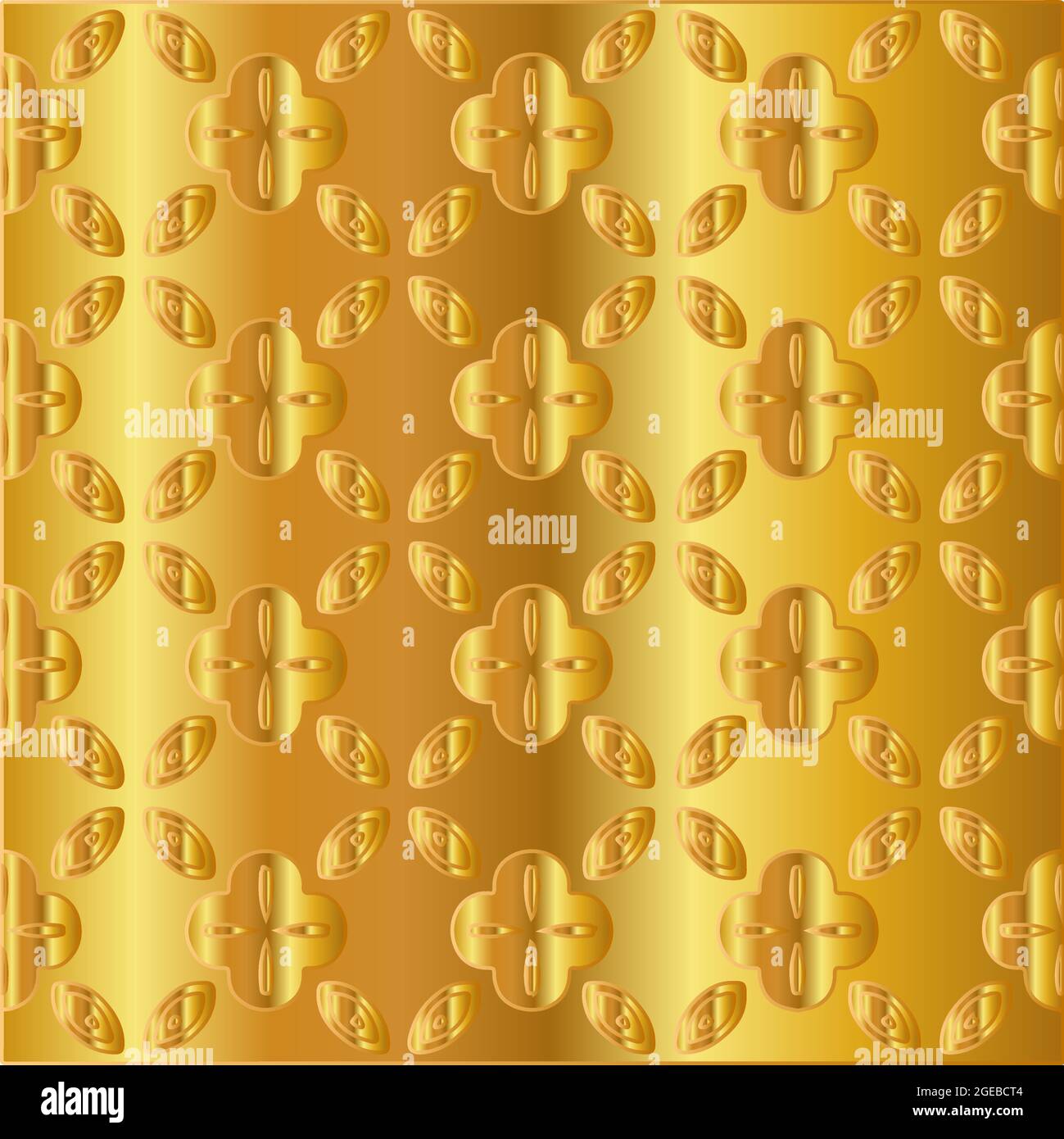 Geometric vector pattern with yellow and white gradient. gold ornament ...