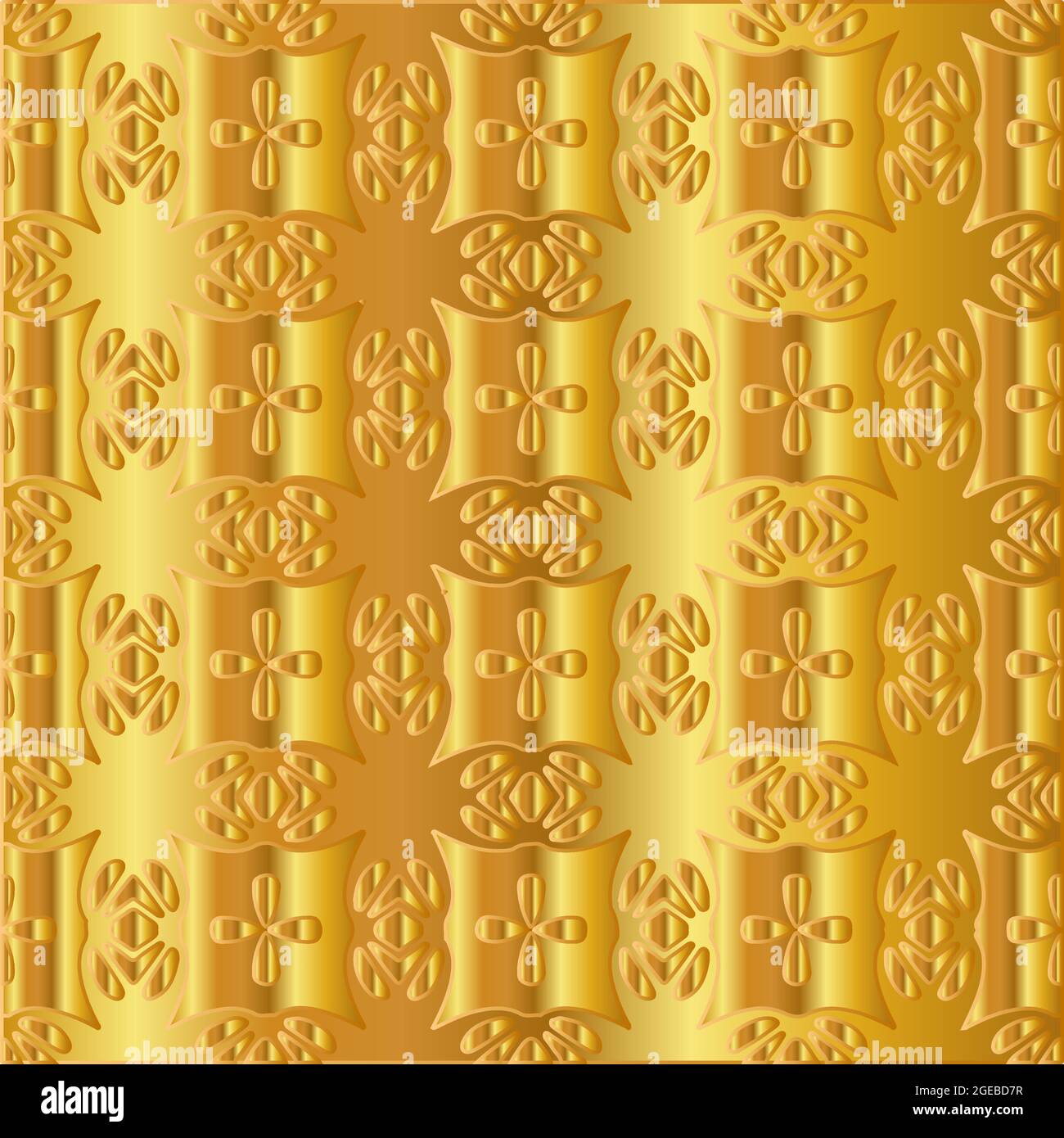 Geometric vector pattern with yellow and white gradient. gold ornament ...