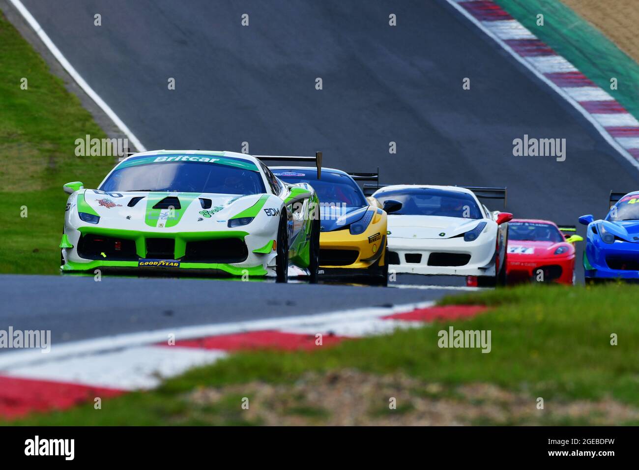 Leading up Hawthorn Hill to Druids, Wayne Marrs, Ferrari 488 Challenge ...