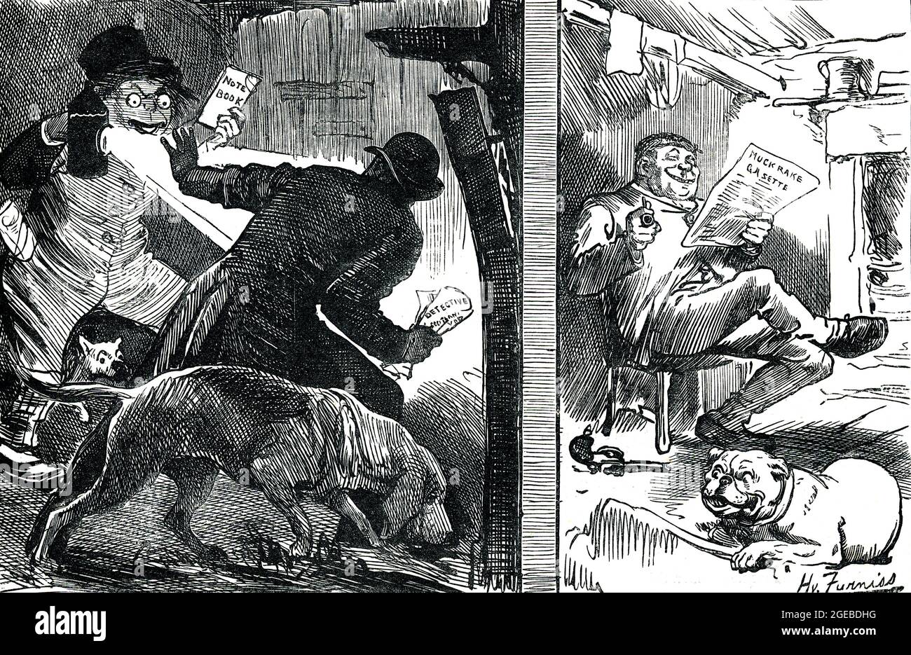 Punch cartoon 19th Century Stock Photo - Alamy