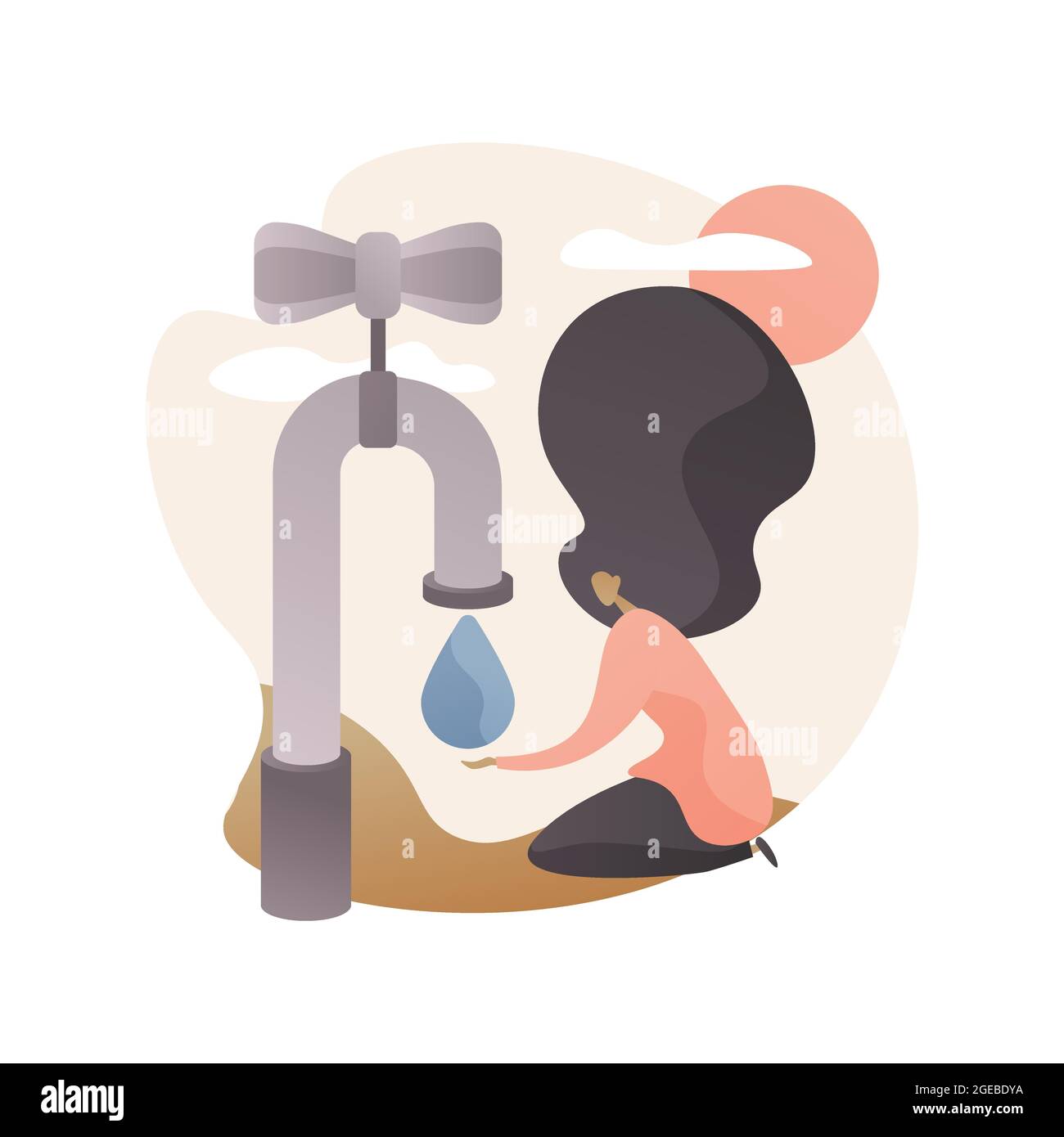 Cartoon water scarcity hi-res stock photography and images - Alamy