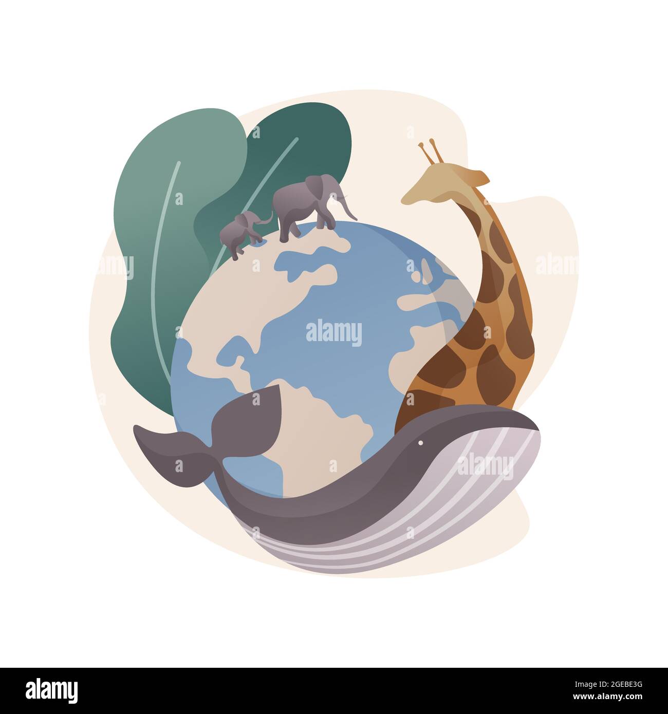 Wild animals protection abstract concept vector illustration Stock ...