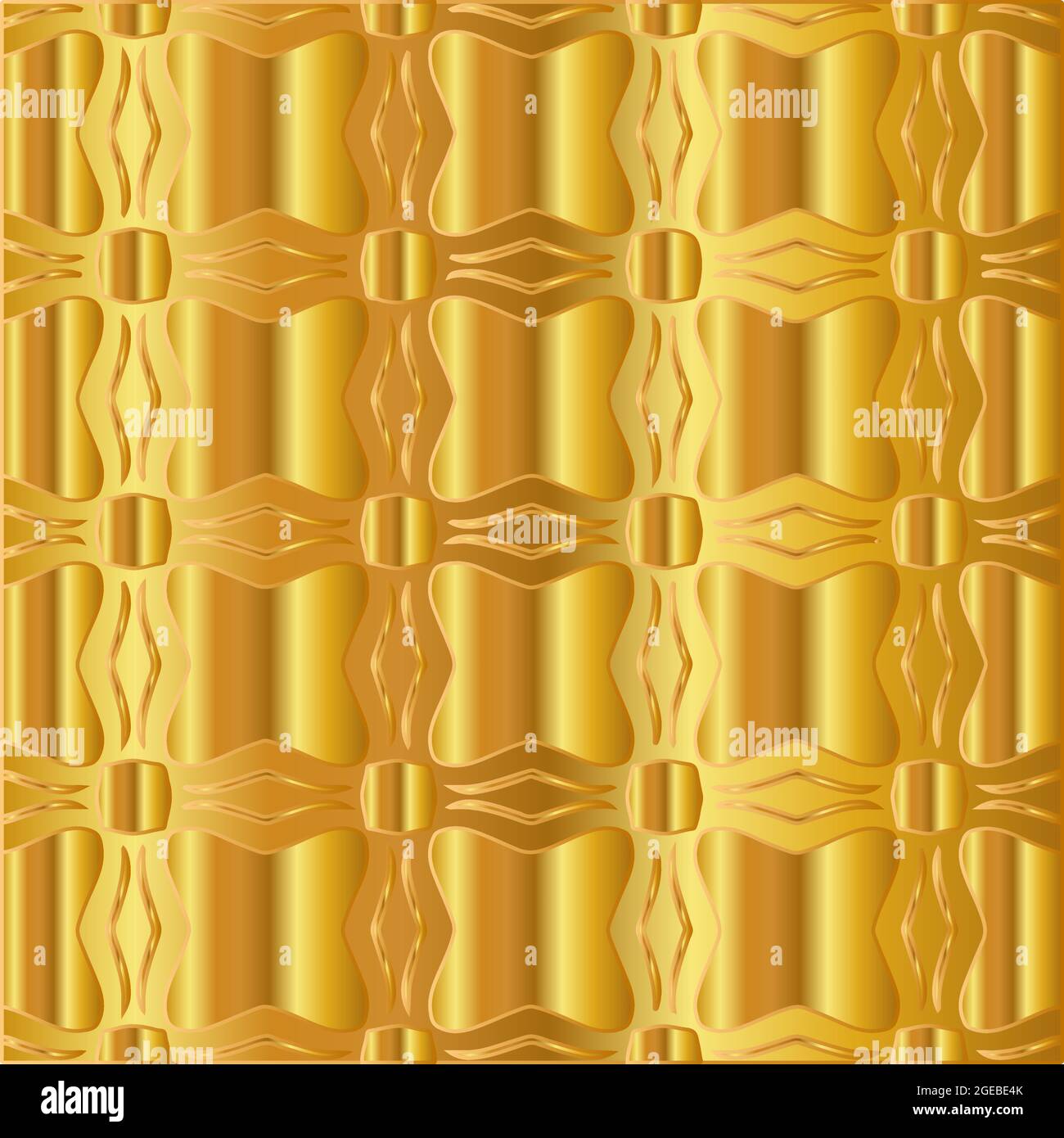 Geometric vector pattern with yellow and white gradient. gold ornament ...