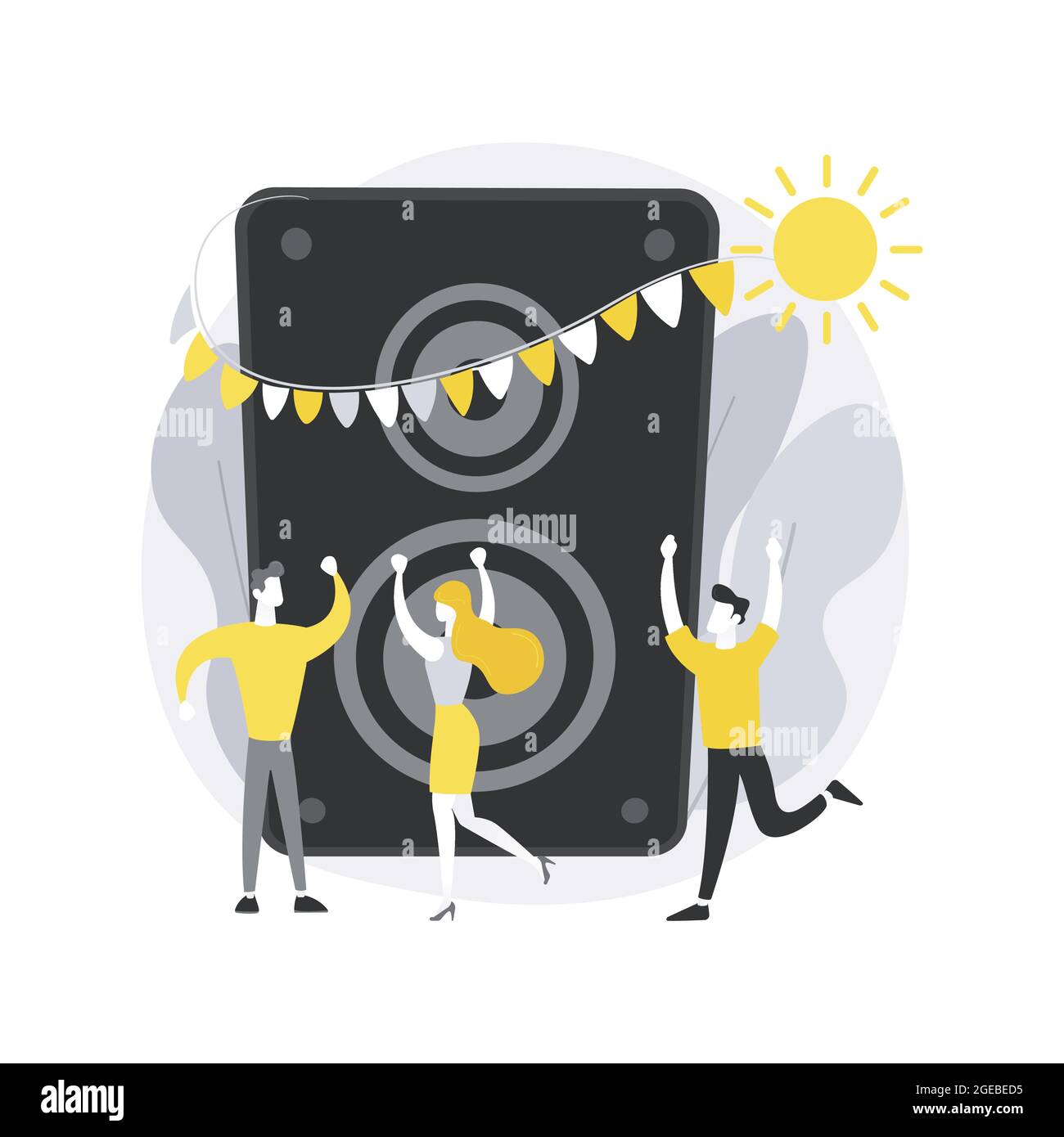 Open air party abstract concept vector illustration Stock Vector Image ...