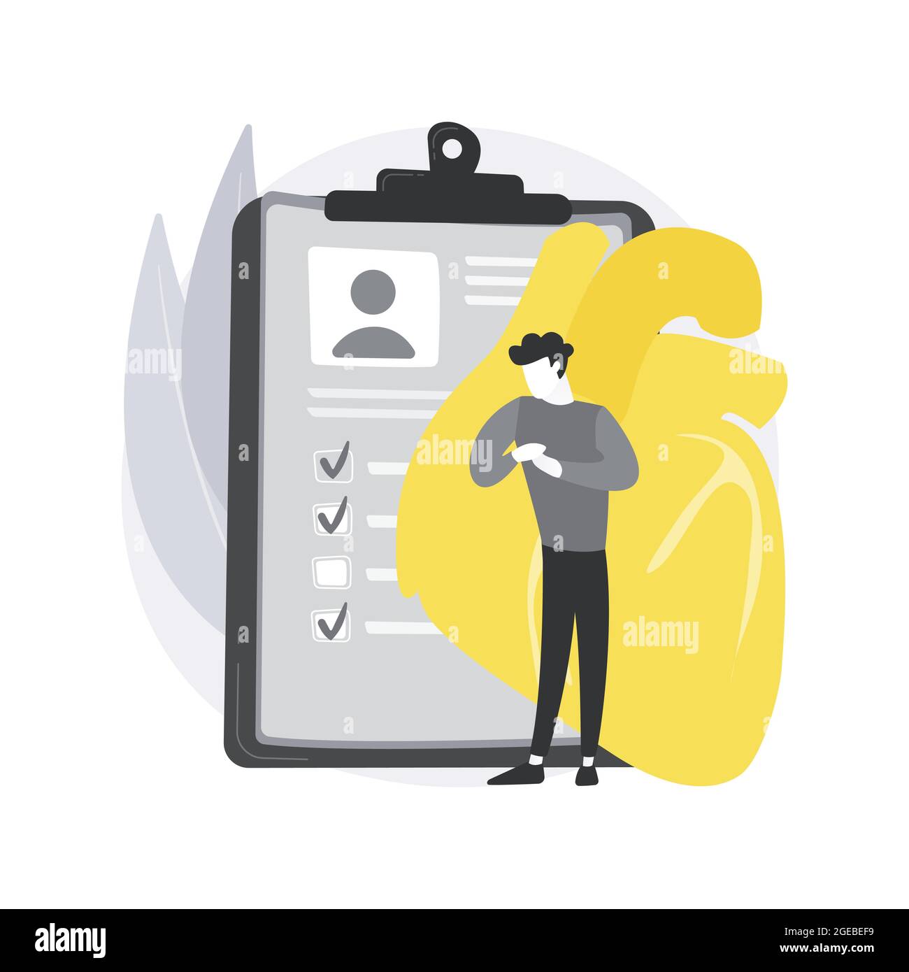 Cardiac patient card abstract concept vector illustration Stock Vector ...