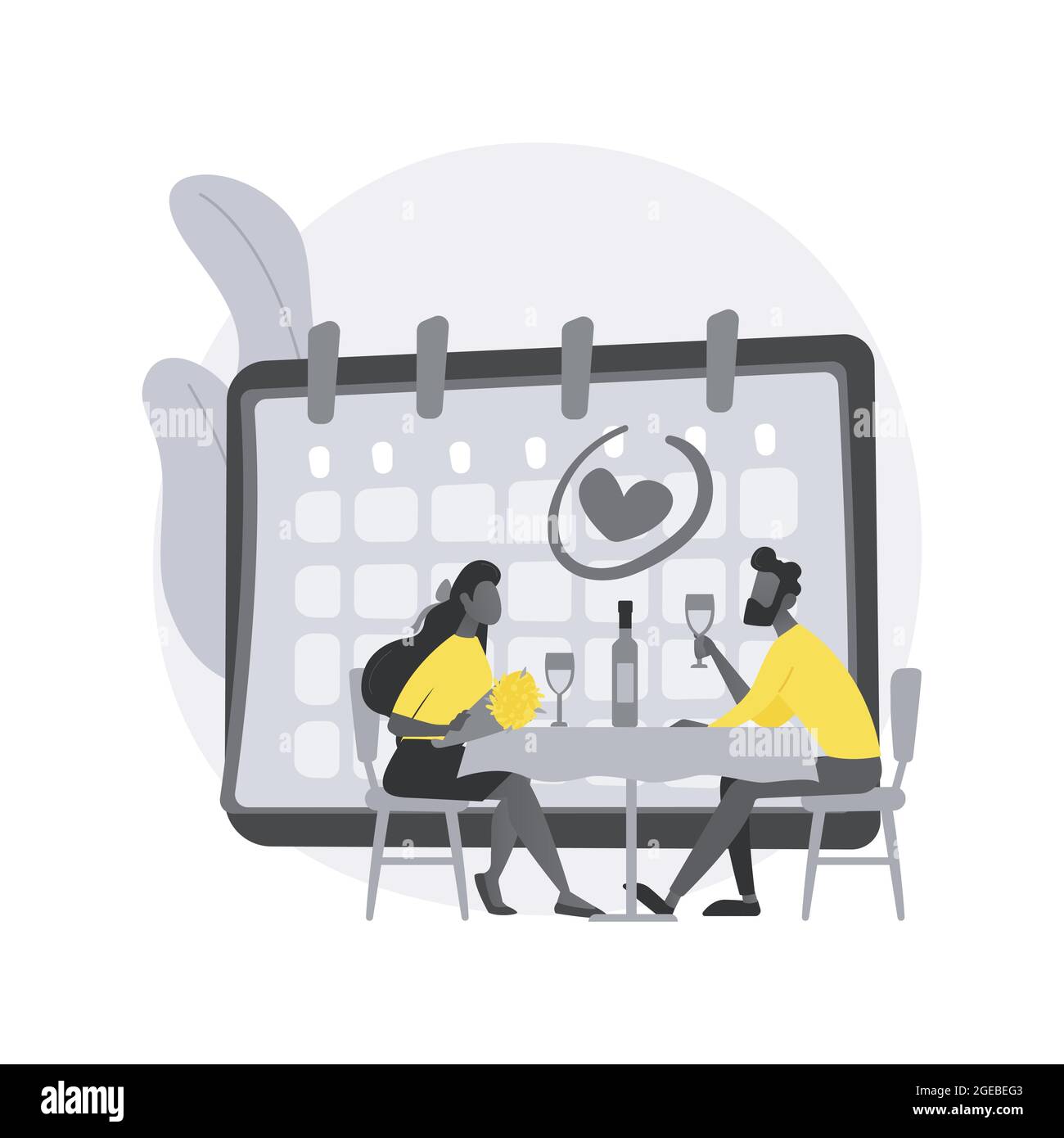 Romantic date abstract concept vector illustration Stock Vector Image ...