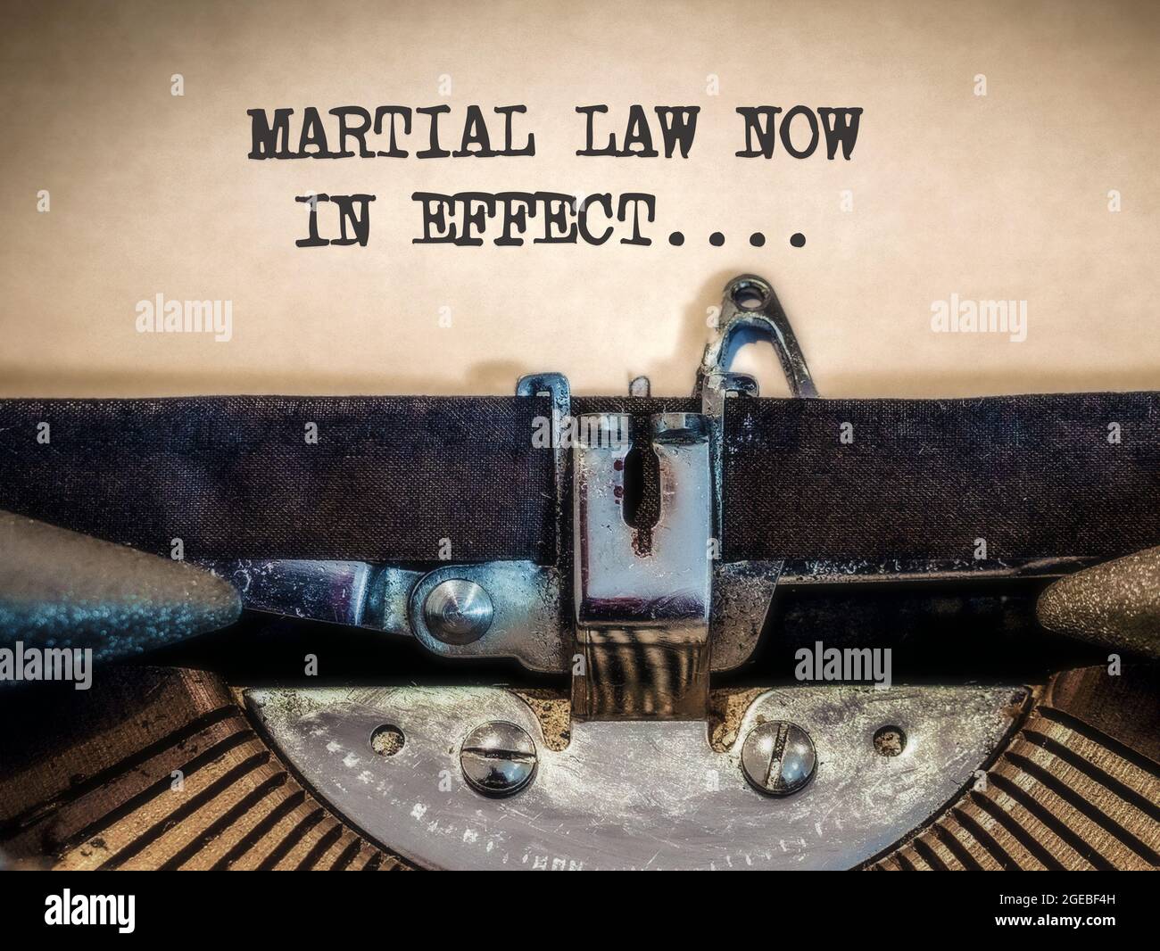 Martial law now in effect hi-res stock photography and images - Alamy