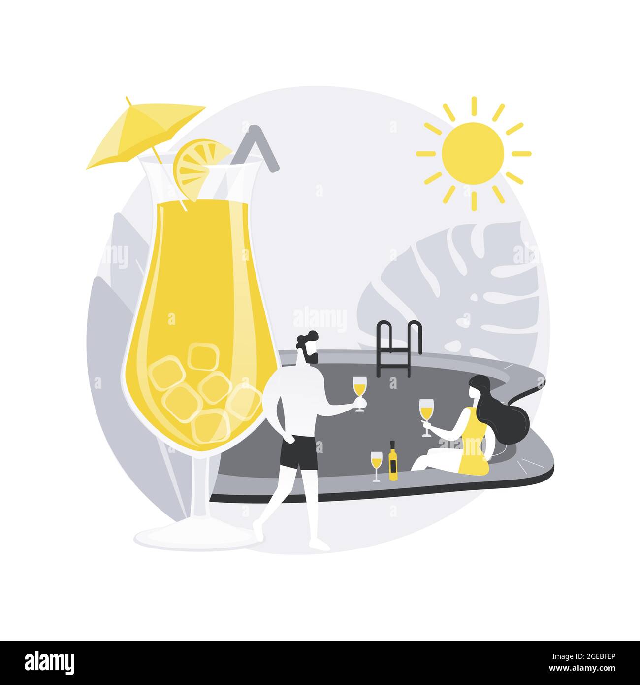 Friends Swimming Pool Stock Vector Images - Alamy