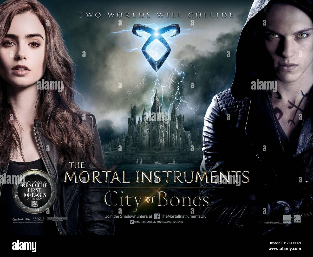 Los Angeles, USA. Jamie Campbell Bower & Lily Collins in the ©Sony ...