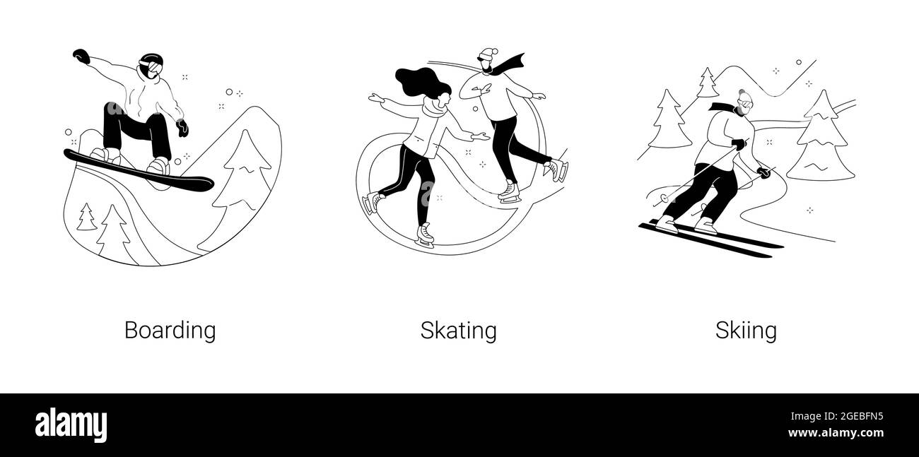 Winter sport abstract concept vector illustrations Stock Vector Image ...