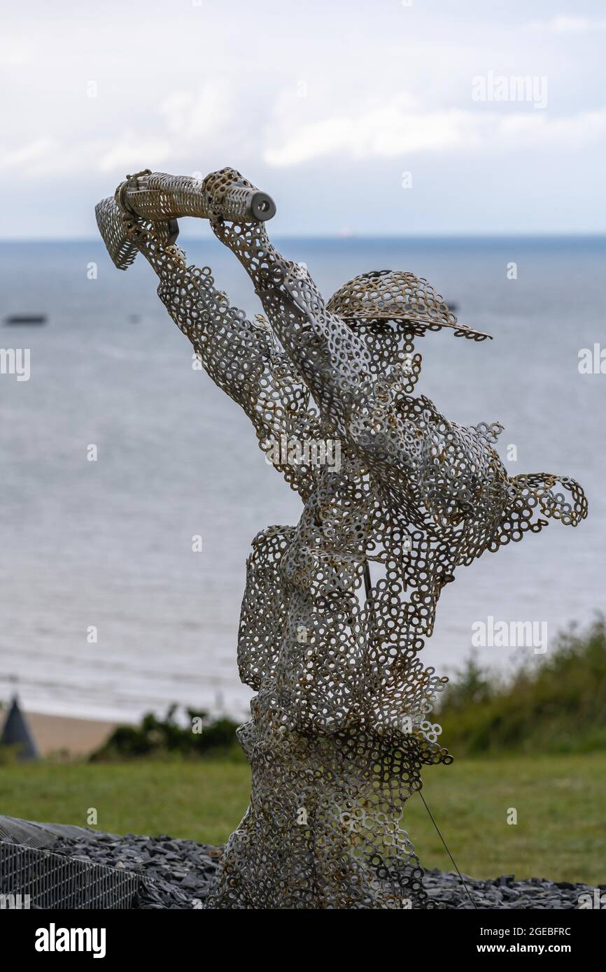 Arromanches-les-Bains, France - 08 03 2021: Sculpture in Memorial for ...