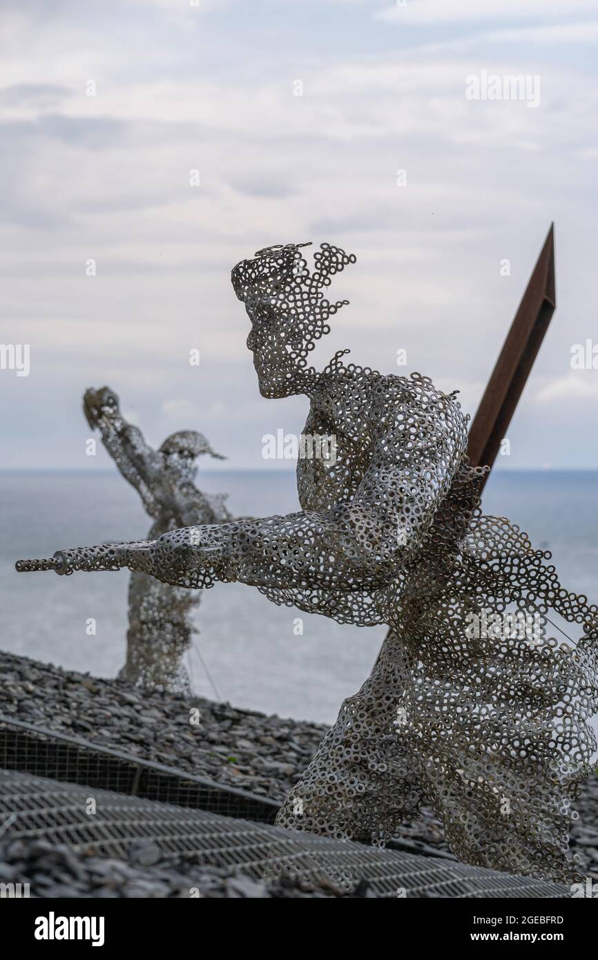Arromanches-les-Bains, France - 08 03 2021: Sculpture in Memorial for ...