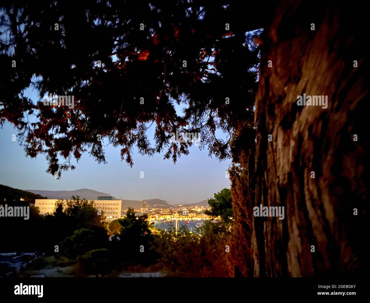View on the city of Split from Sustipan peninsula Stock Photo - Alamy