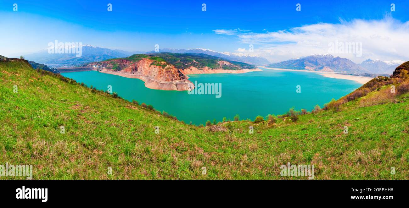 Lake Charvak or Chorvoq is a water reservoir in Chimgan region, Tian ...