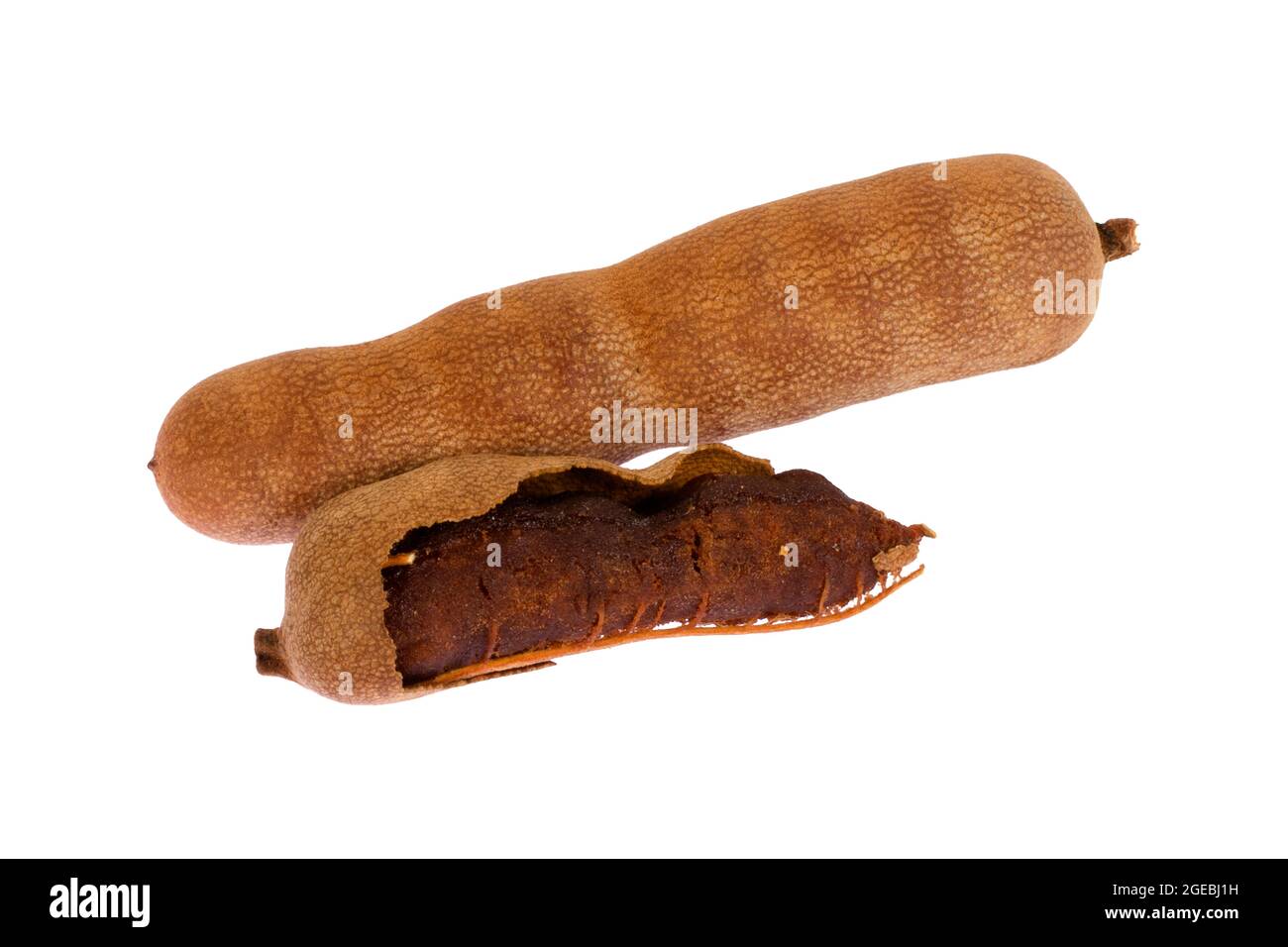 fruit tamarindus indica Sweet tamarind fruit in a basket, white ...